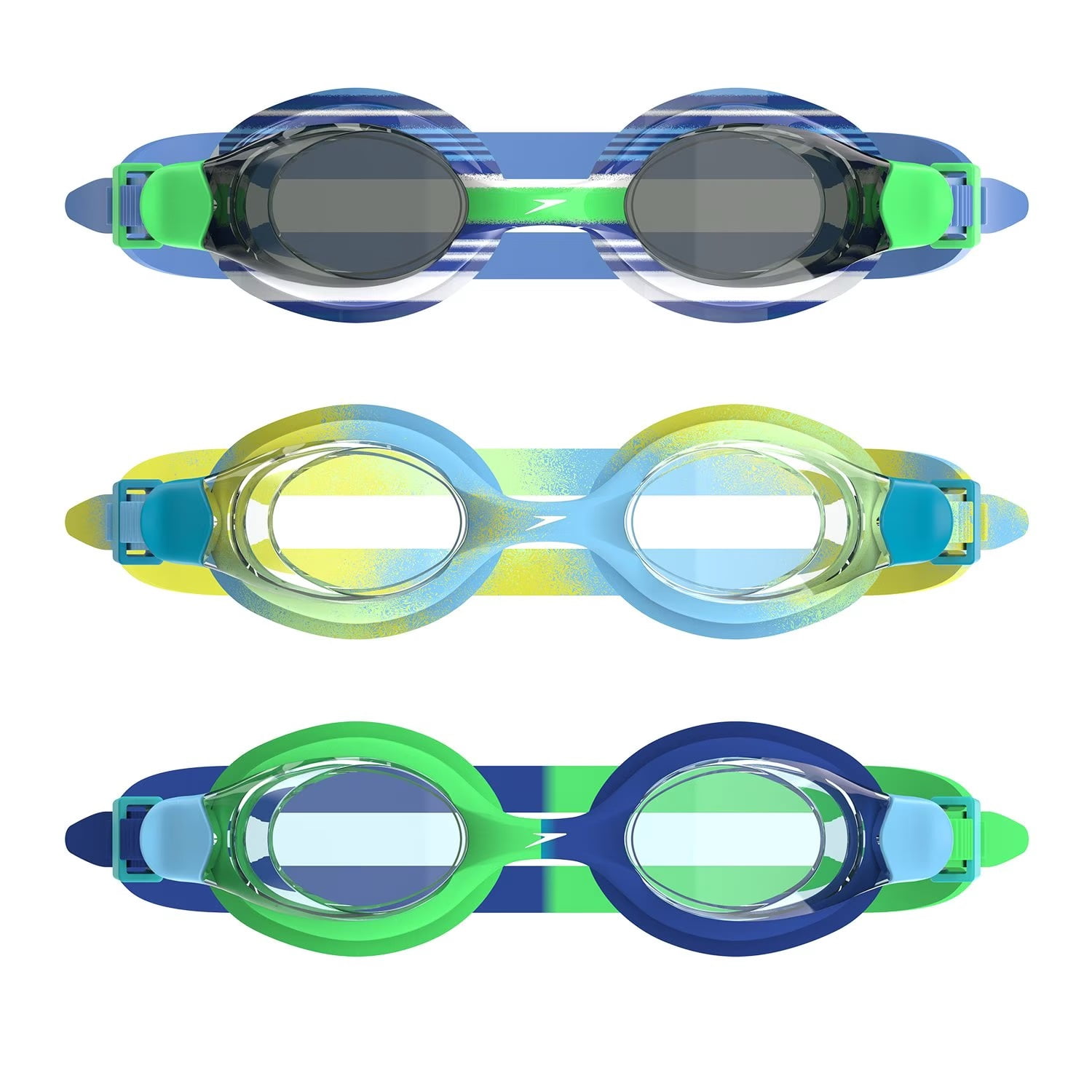 Speedo Kids Swim Goggles 3-Pack, Leak-Proof Flexible Fit, Adjustable ...