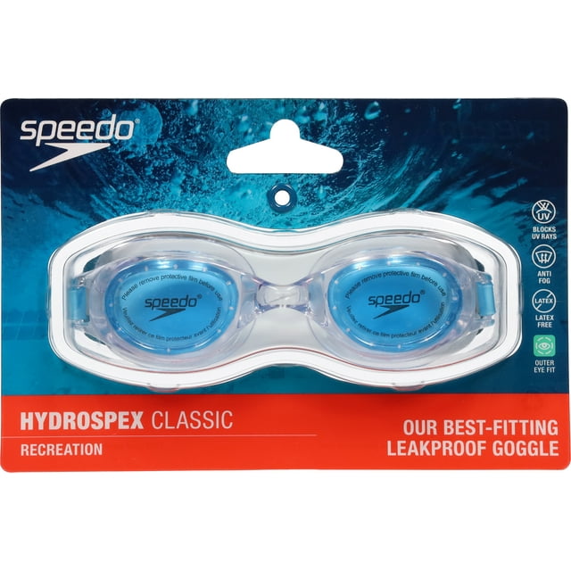Speedo Swim Hydrospex Classic Goggle, Light Blue, Anti Fog, UV ...