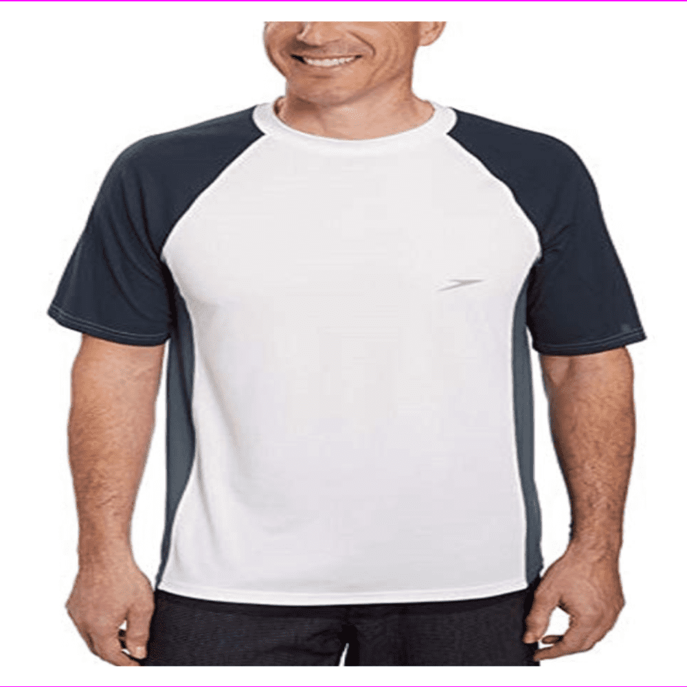 Speedo Men's Activewear Short Sleeve Loose fit 50+ UV protective T ...