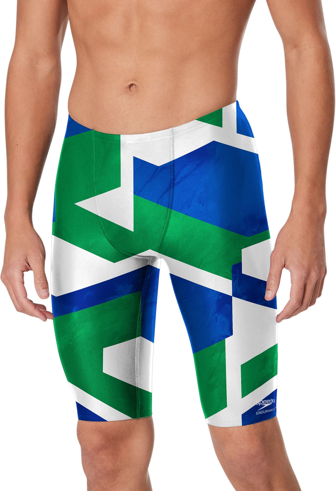 Speedo Men's Glimmer Jammer Swimsuit (Blue/Green, 32) - Walmart.com