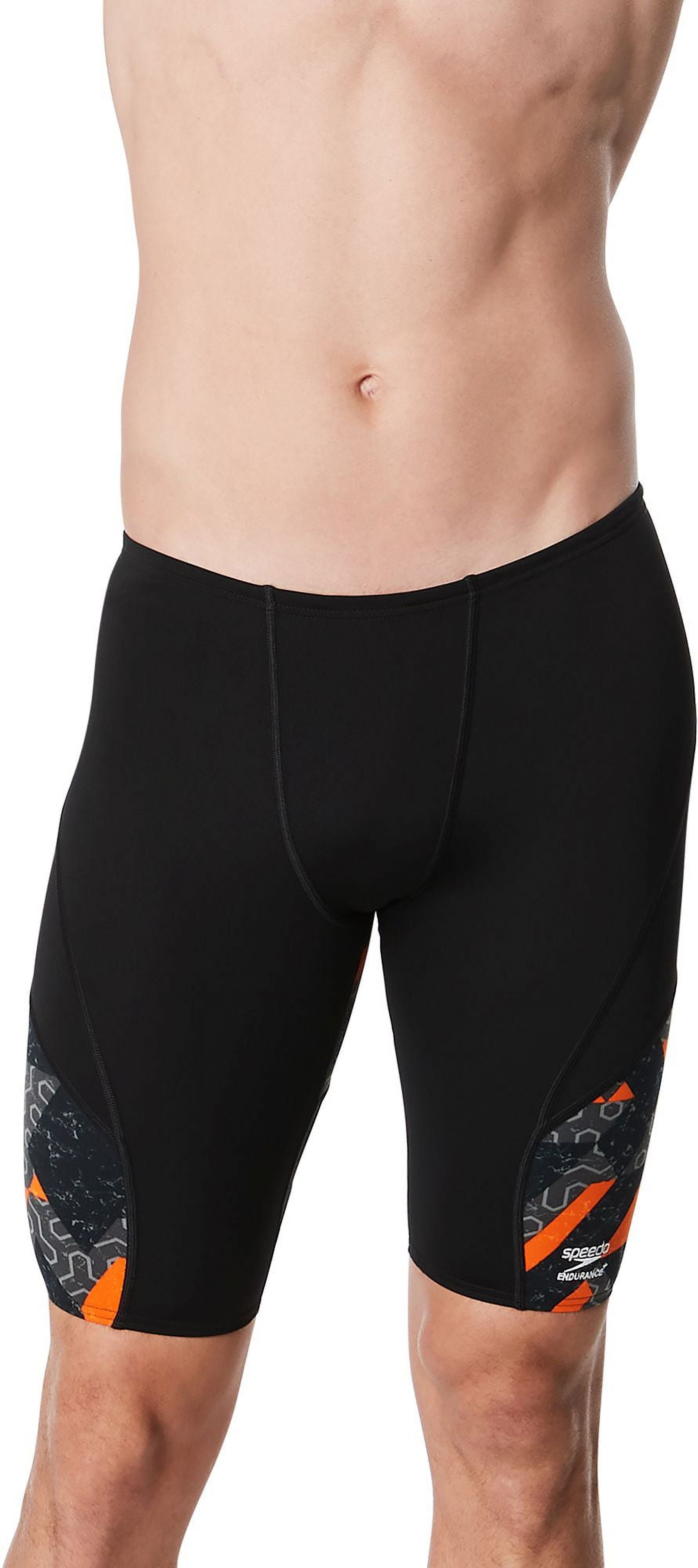 Speedo Men's Ruse Blocks Jammer Swimsuit (Speedo Orange, 34) - Walmart.com