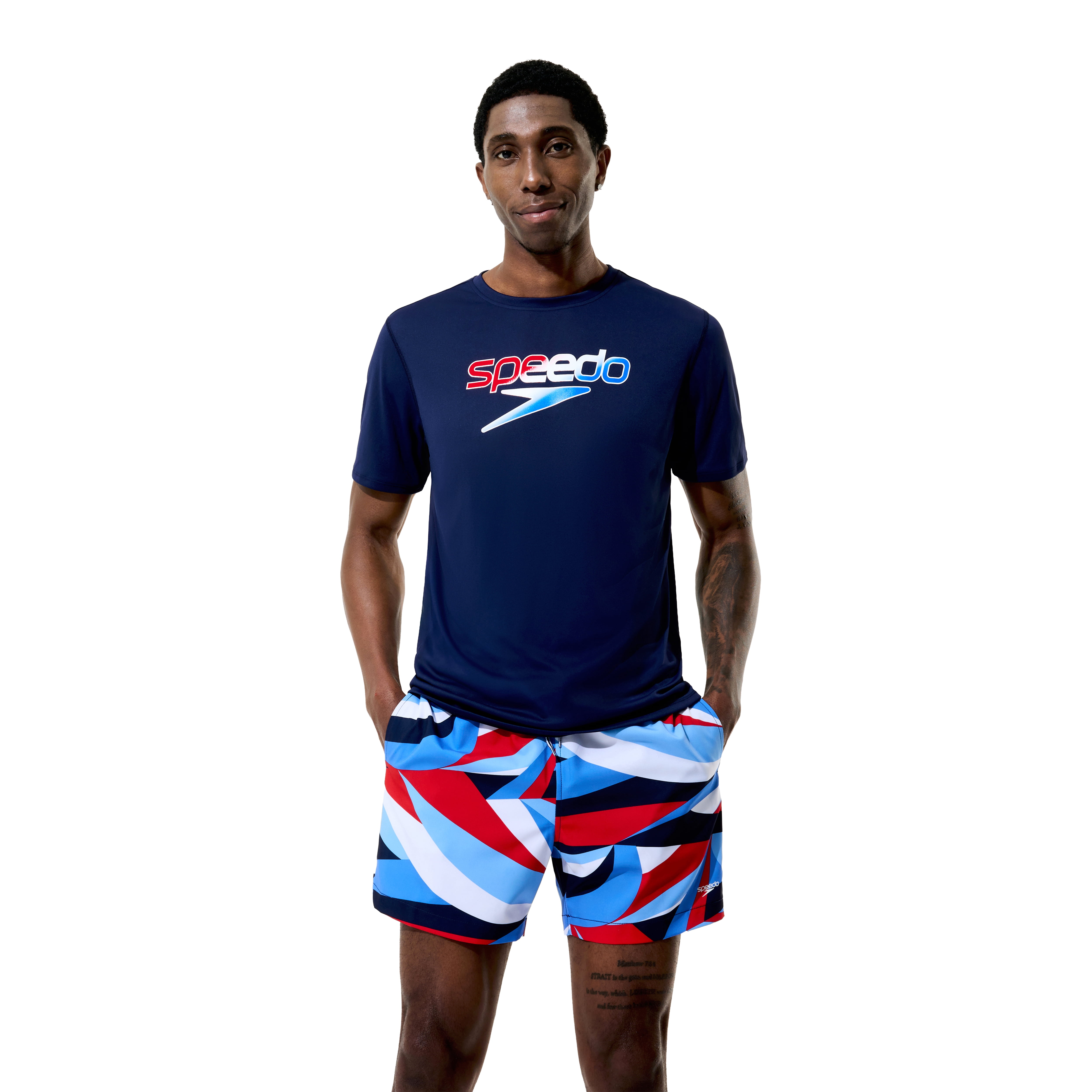 Speedo Men's Short Sleeve Swim Shirt, Sizes S-XXL - Walmart.com