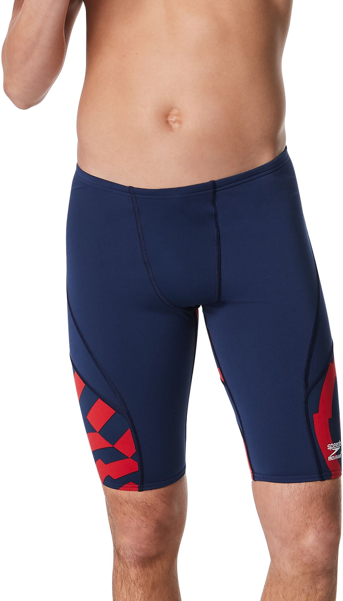 Speedo Men's Vortex Maze Jammer Swimsuit (Red/White/Blue, 36) - Walmart.com
