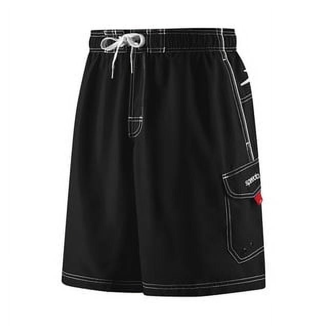 Speedo Mens Swimwear Medium Loose Fit Trunk Shorts Stretch Black M ...