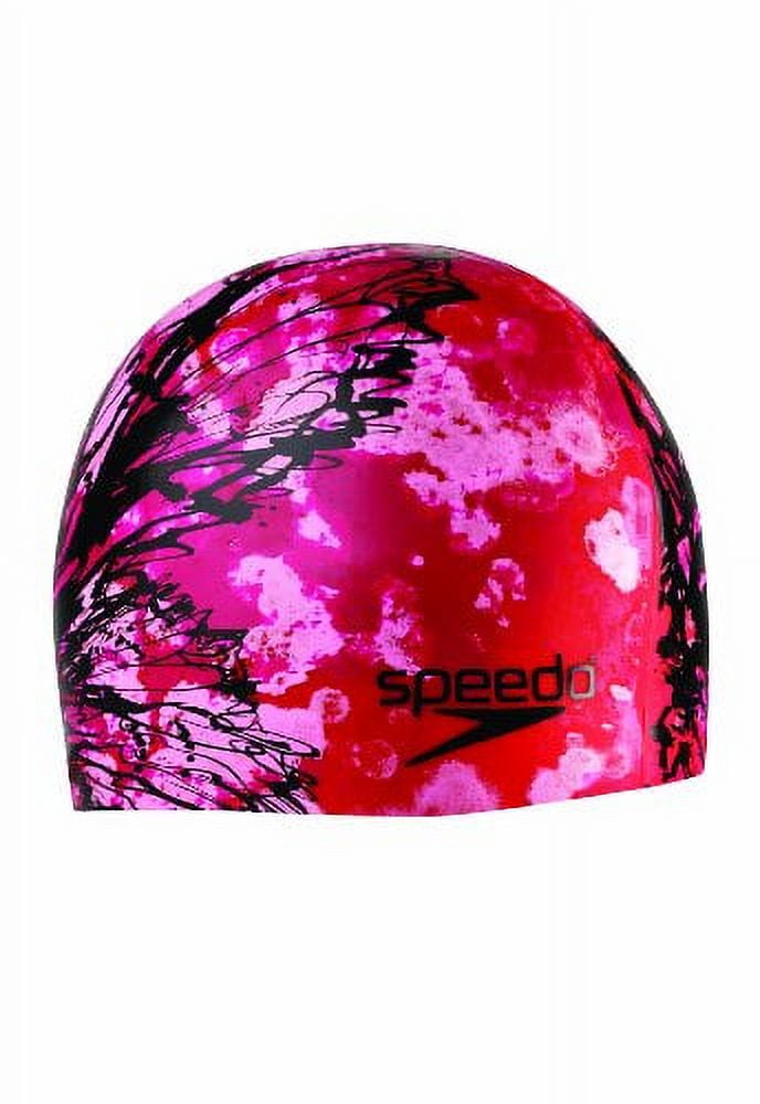 Speedo Silicone 'Butterfly Ink' Swim Cap, Red - Walmart.com
