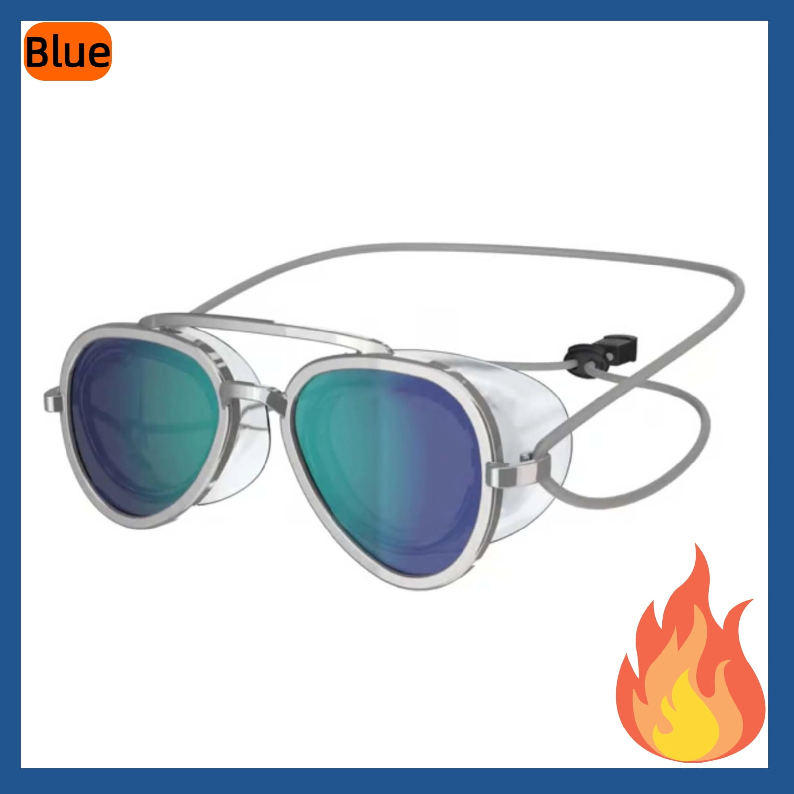 Speedo Unisex-Adult Swim Goggles - Sunglass Style, Adjustable Elastic ...