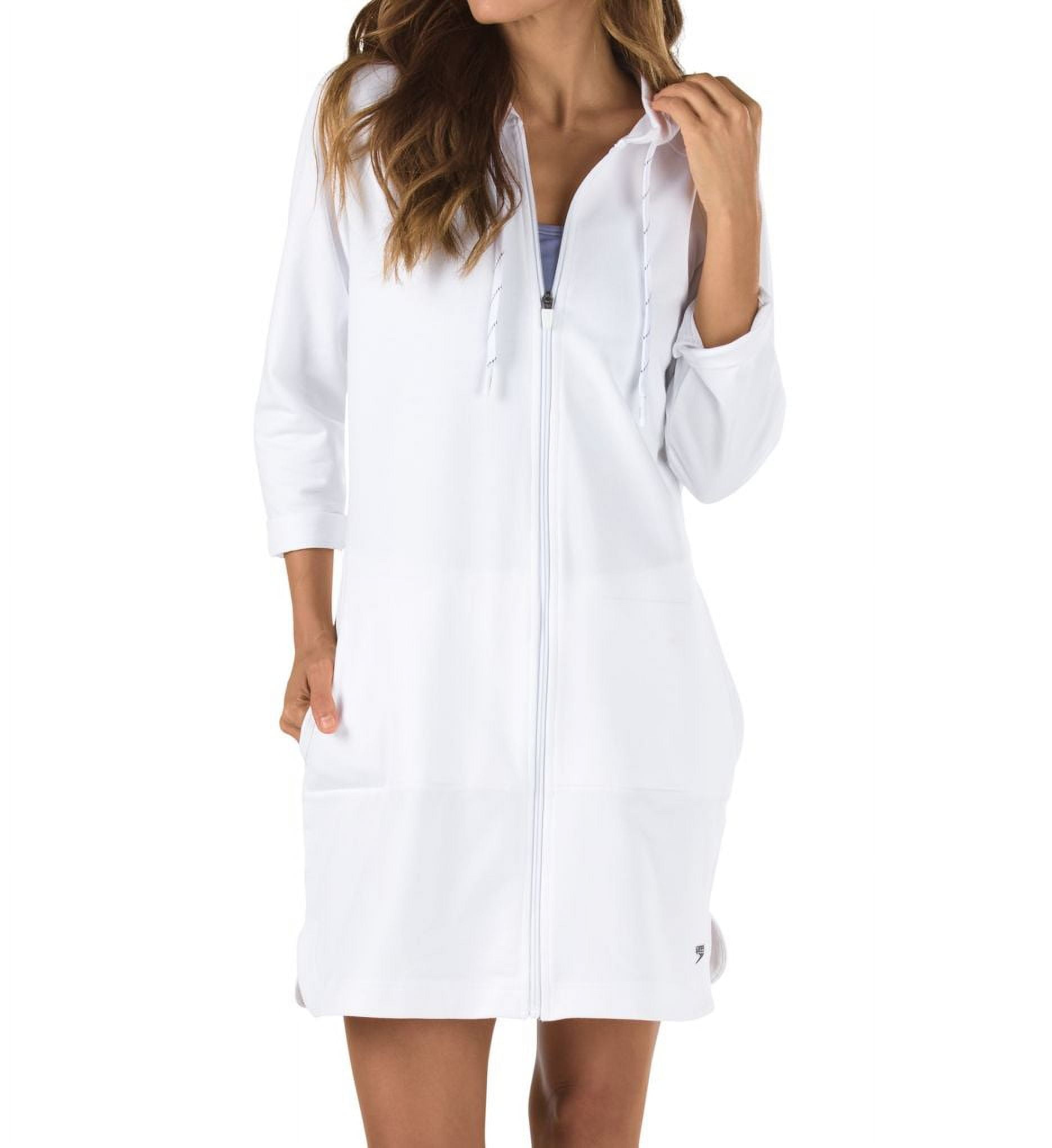 Speedo Women's Aquatic Fitness Robe with Hood, Lightweight Fabric ...
