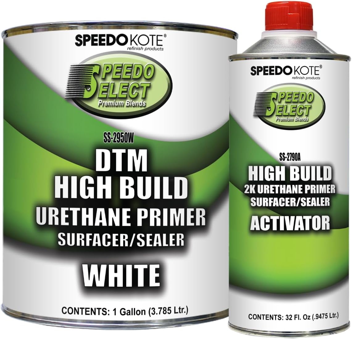 Speedokote Automotive High Build 2K Urethane Primer/Sealer WHITE Gallon ...