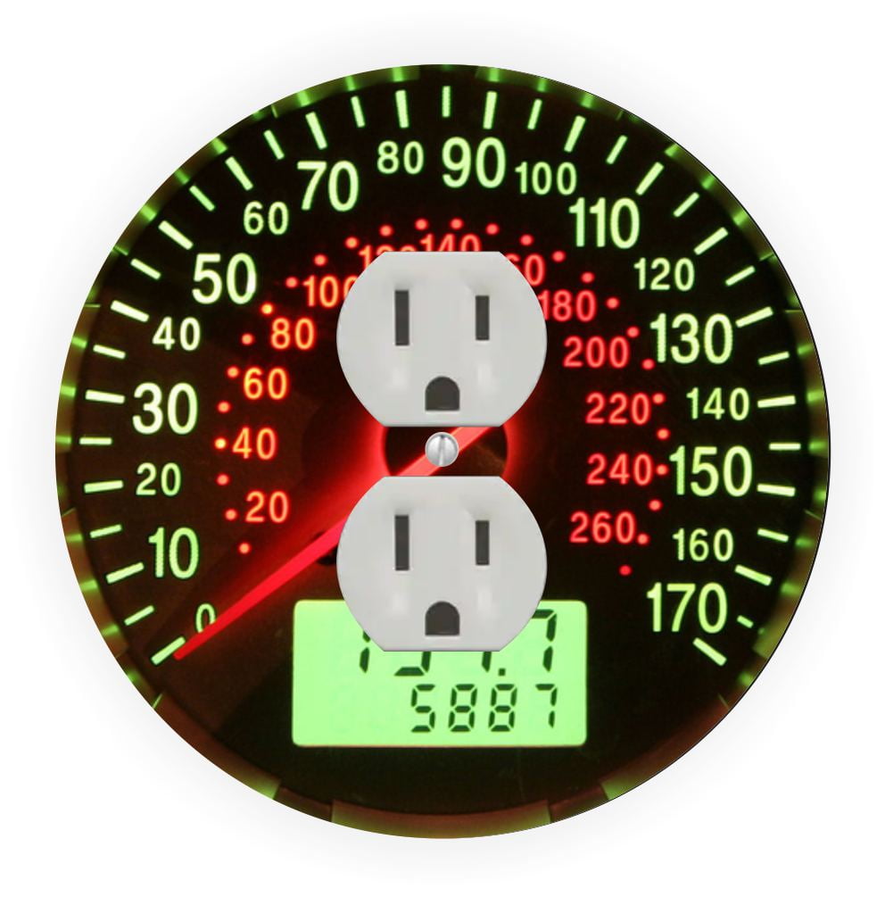 Speedometer Design - Round Light Switch Plate Cover - Outlet Cover ...