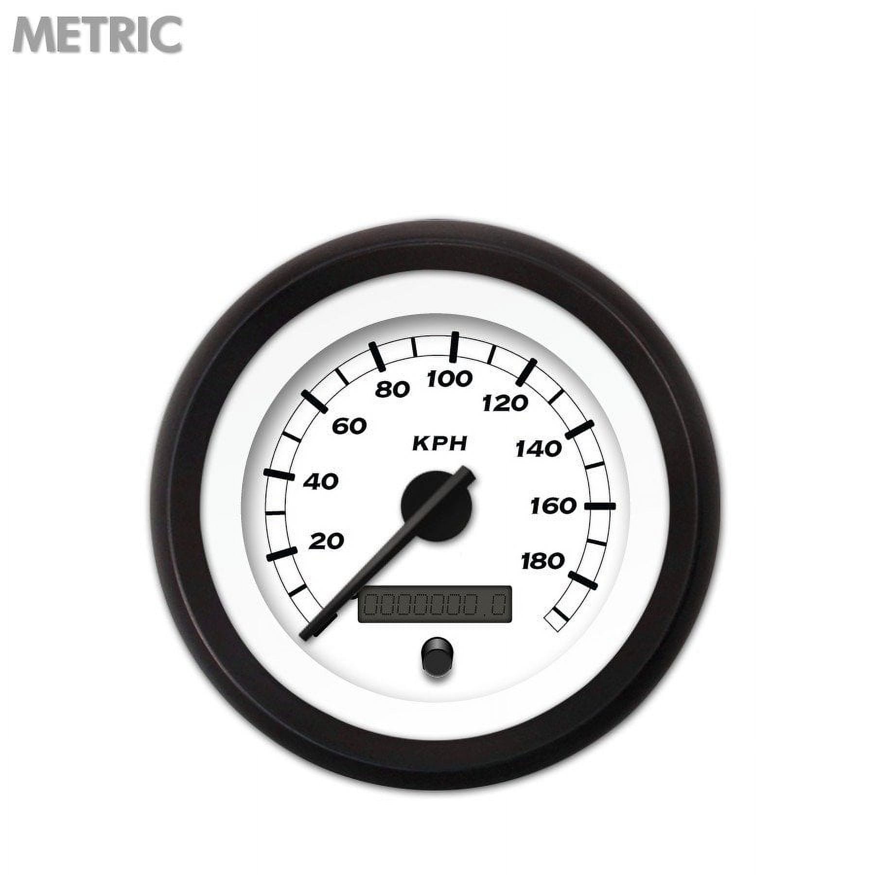 Speedometer Gauge - Metric Classic, Black Modern Needles, Black Trim ...