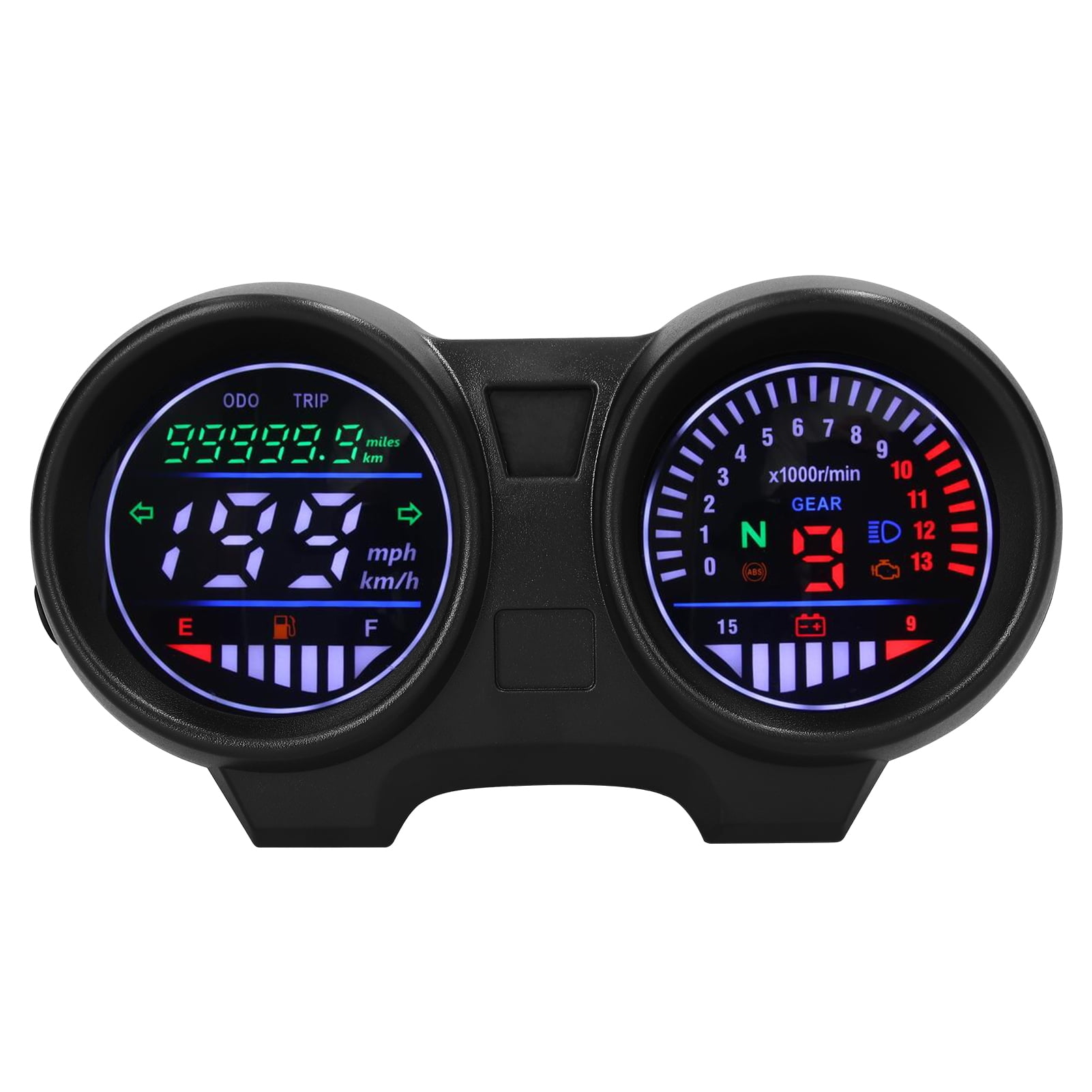 Speedometer LED Motorcycle Speedometer Odometer 13000RPM 199KM/H ...