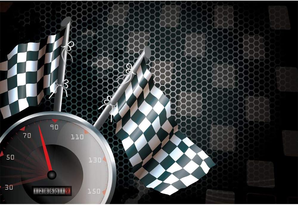 Speedometer Racing Chequered Flag Backdrop Motorcycle Race Photography ...