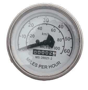 Speedometer for Willys 100 kmph / 60 mph dual scale White - Walmart.com