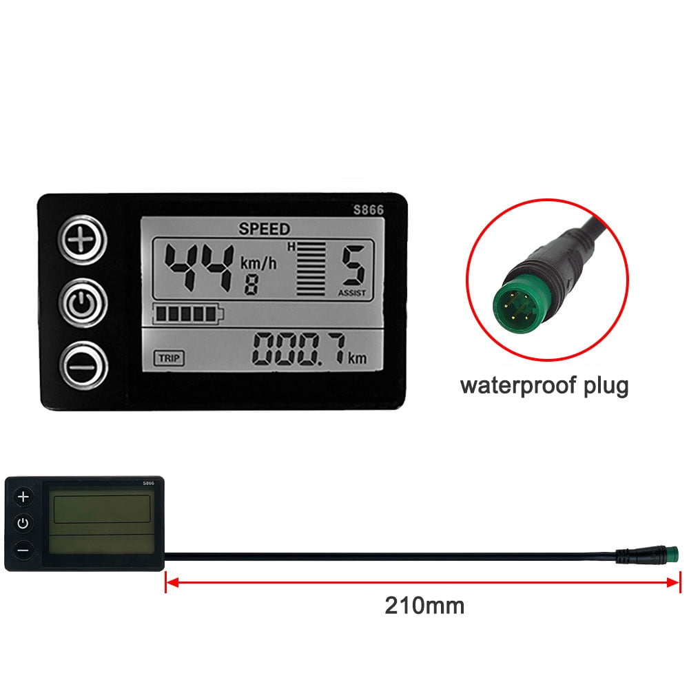 Speedometers,36v 48v E-bike Display Meter Panel Display Meter E-bike ...