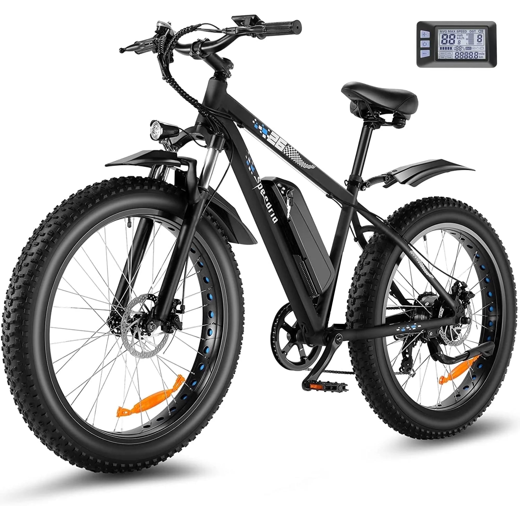 Speedrid 26" x 4" Fat Tire Electric Bike for Adult 3H Fast Charge, 500W ...