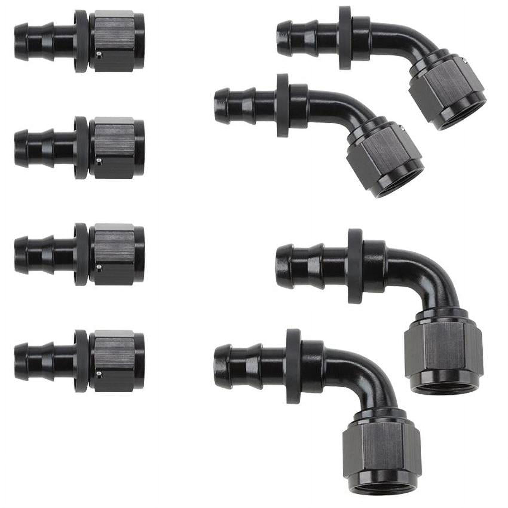 Speedway Black Socketless Push-On Hose Fitting Kit, -8AN - Walmart.com