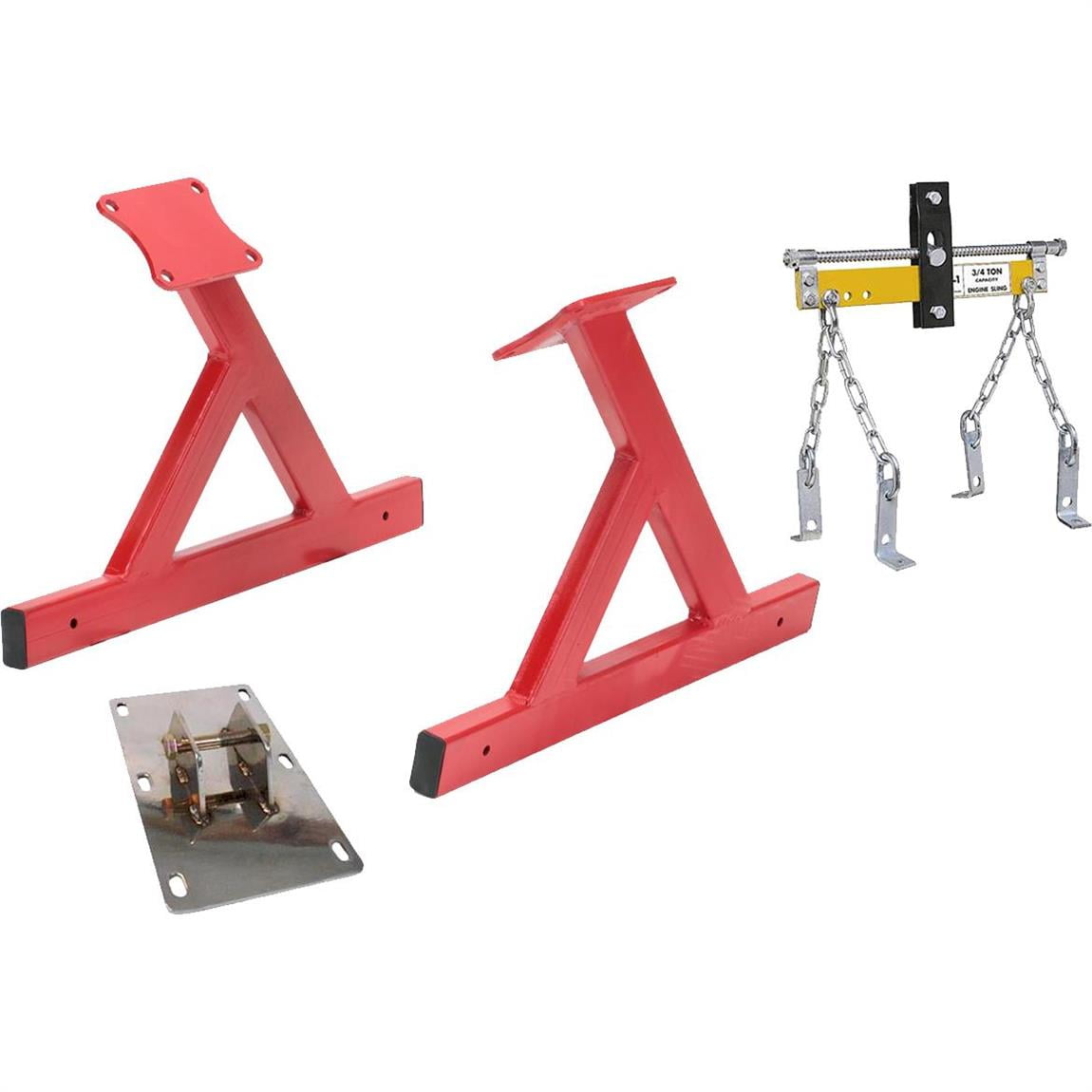 Speedway Engine Storage Stand with Lift Plate, Leveler, Fits GM LS V8 ...