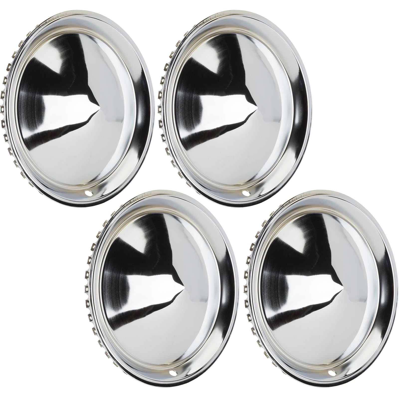 Speedway Motors 1957 Plymouth Cone Style Hubcaps, 15 Inch Chrome Plated ...