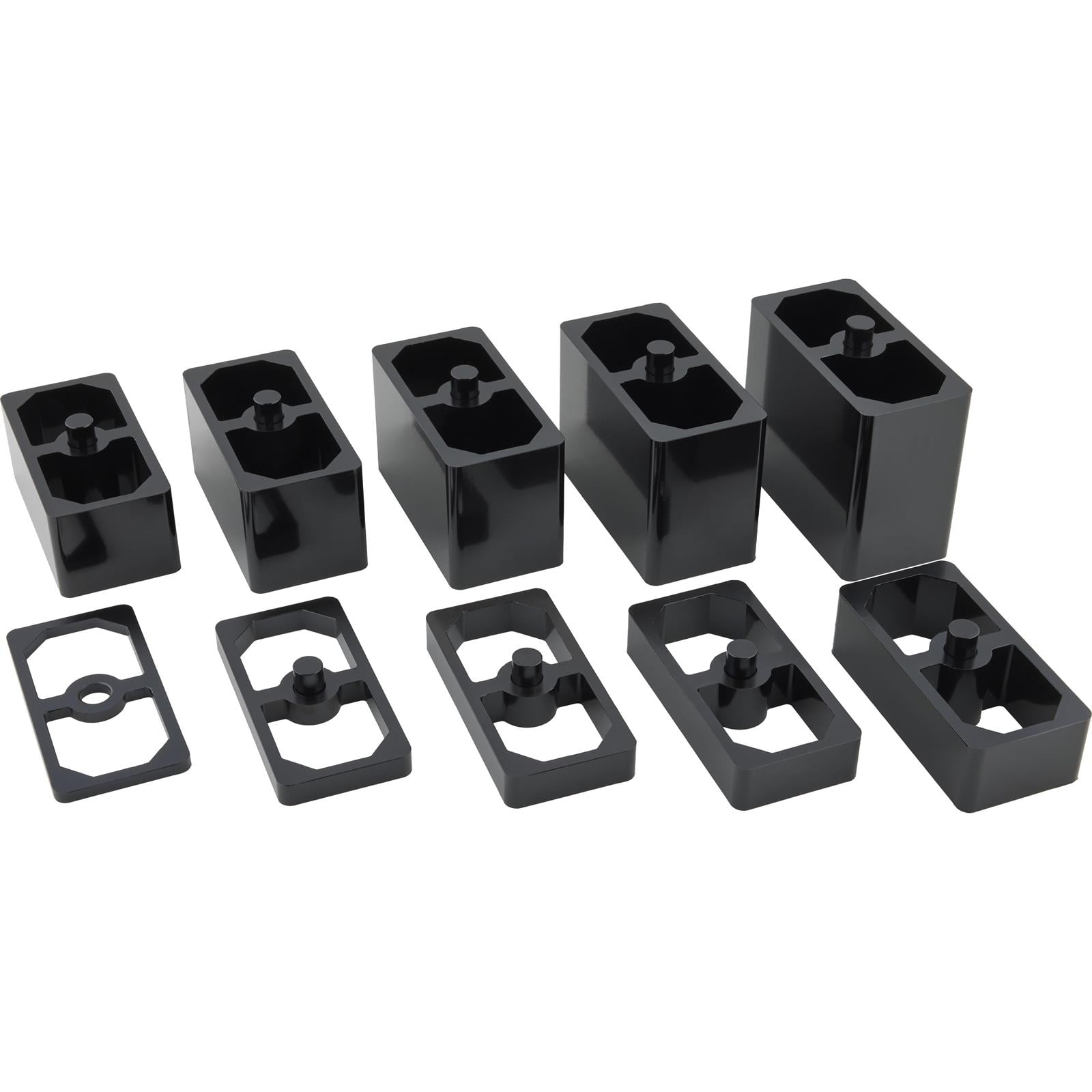 Speedway Motors Black Aluminum 3 Inch Extruded Leaf Spring Lowering ...