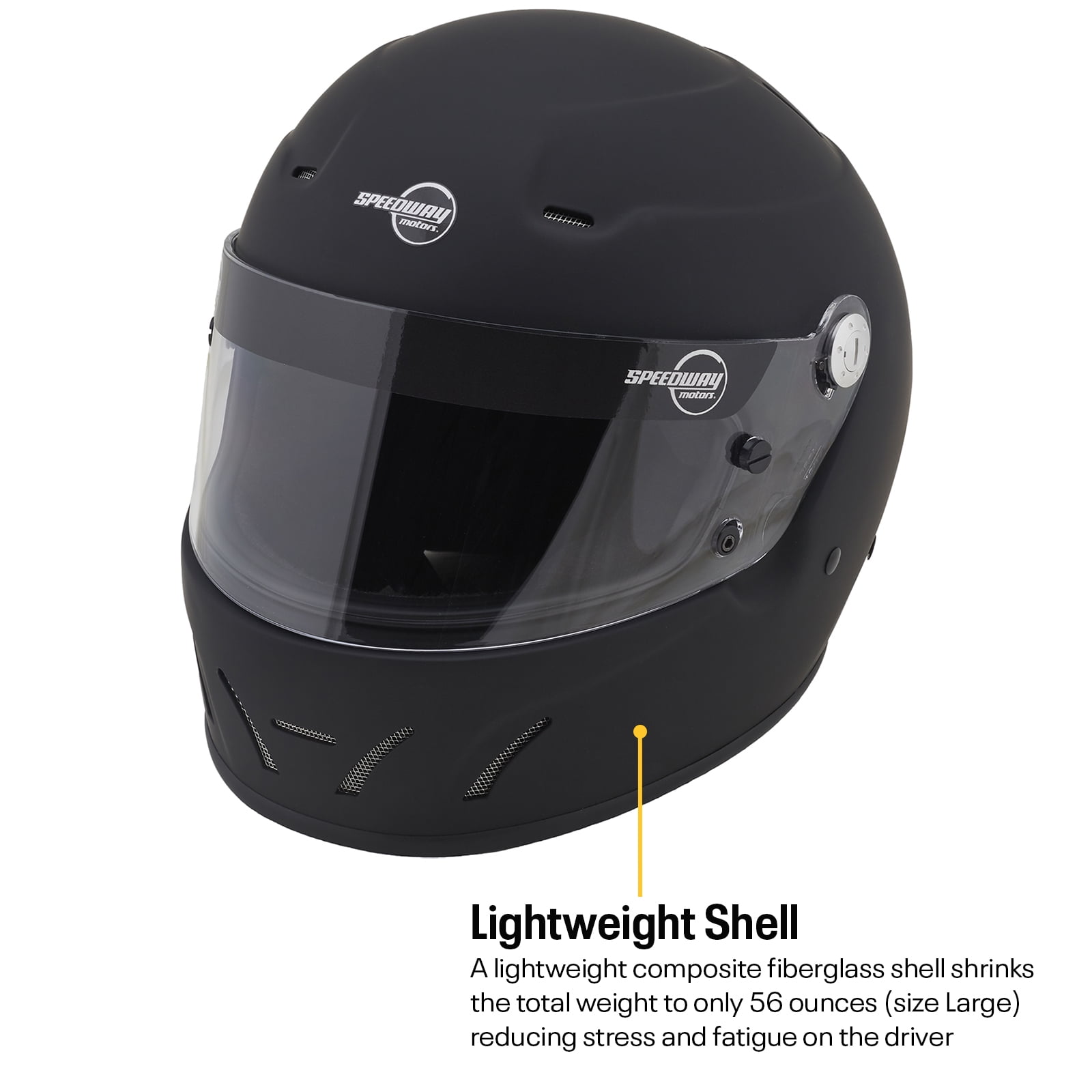 Speedway Motors Full Face SA2020 Racing Helmet, Lightweight, White ...