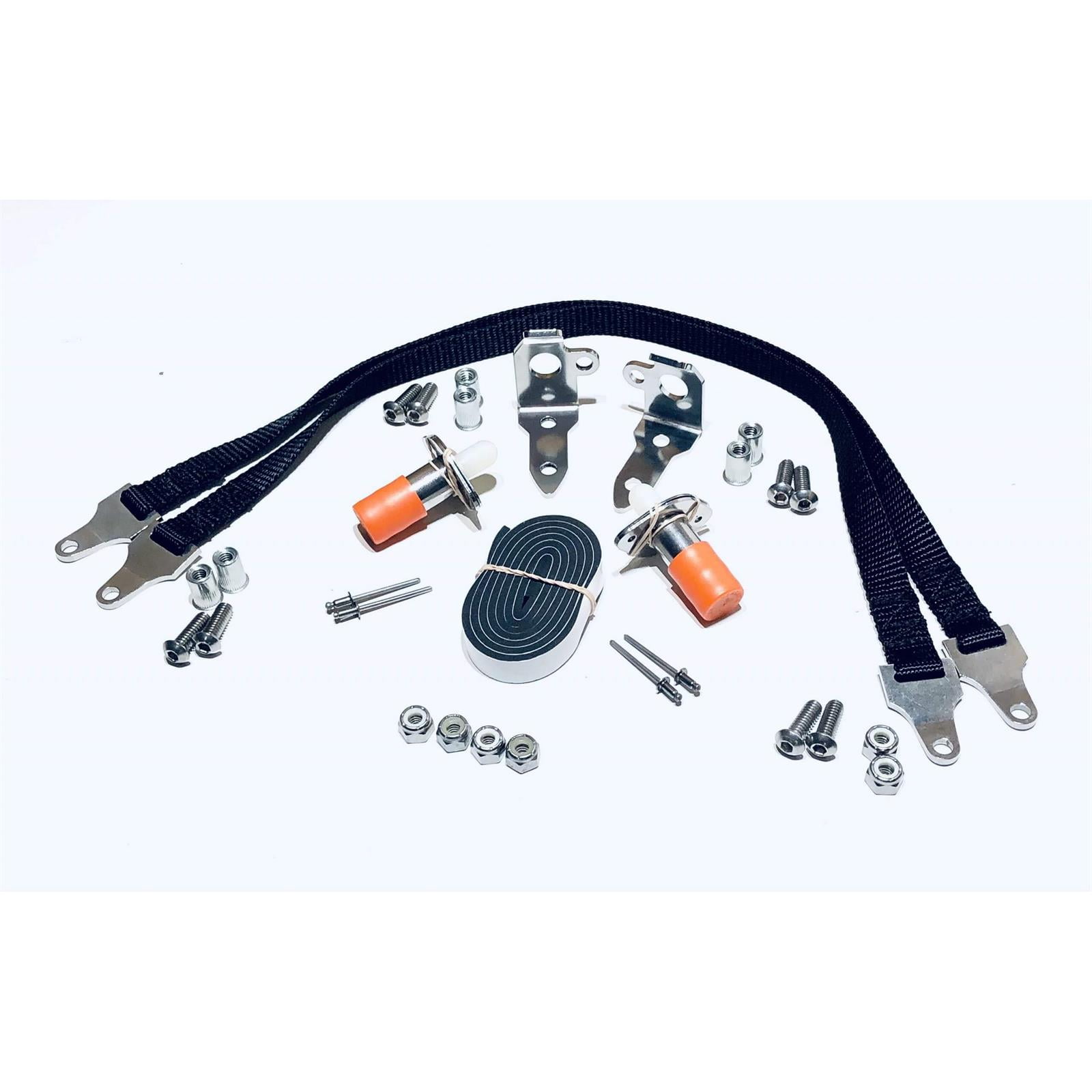 Speedway Motors Hidden Latch Tether Kit with 16 Inch Nylon Straps ...