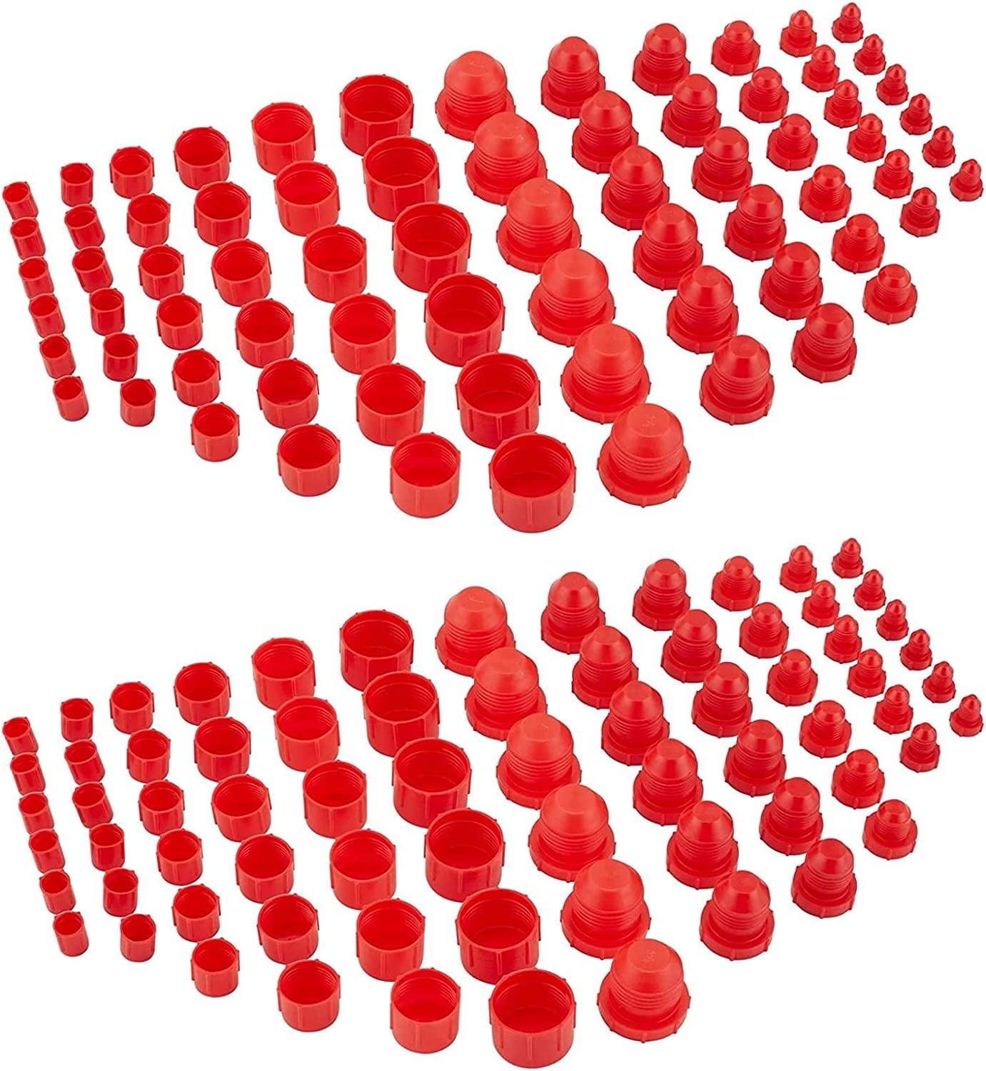 Speedway Motors Plastic AN Fitting Cap and Plug Kit, 144-Piece Set ...