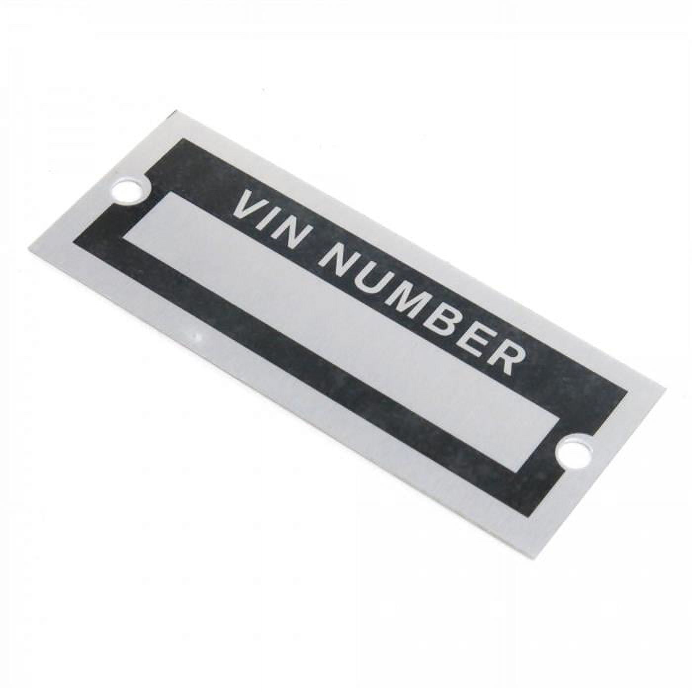 Speedway Motors Reproduction Vin Number Plate, 1 X 2.5 Inch - Walmart.com