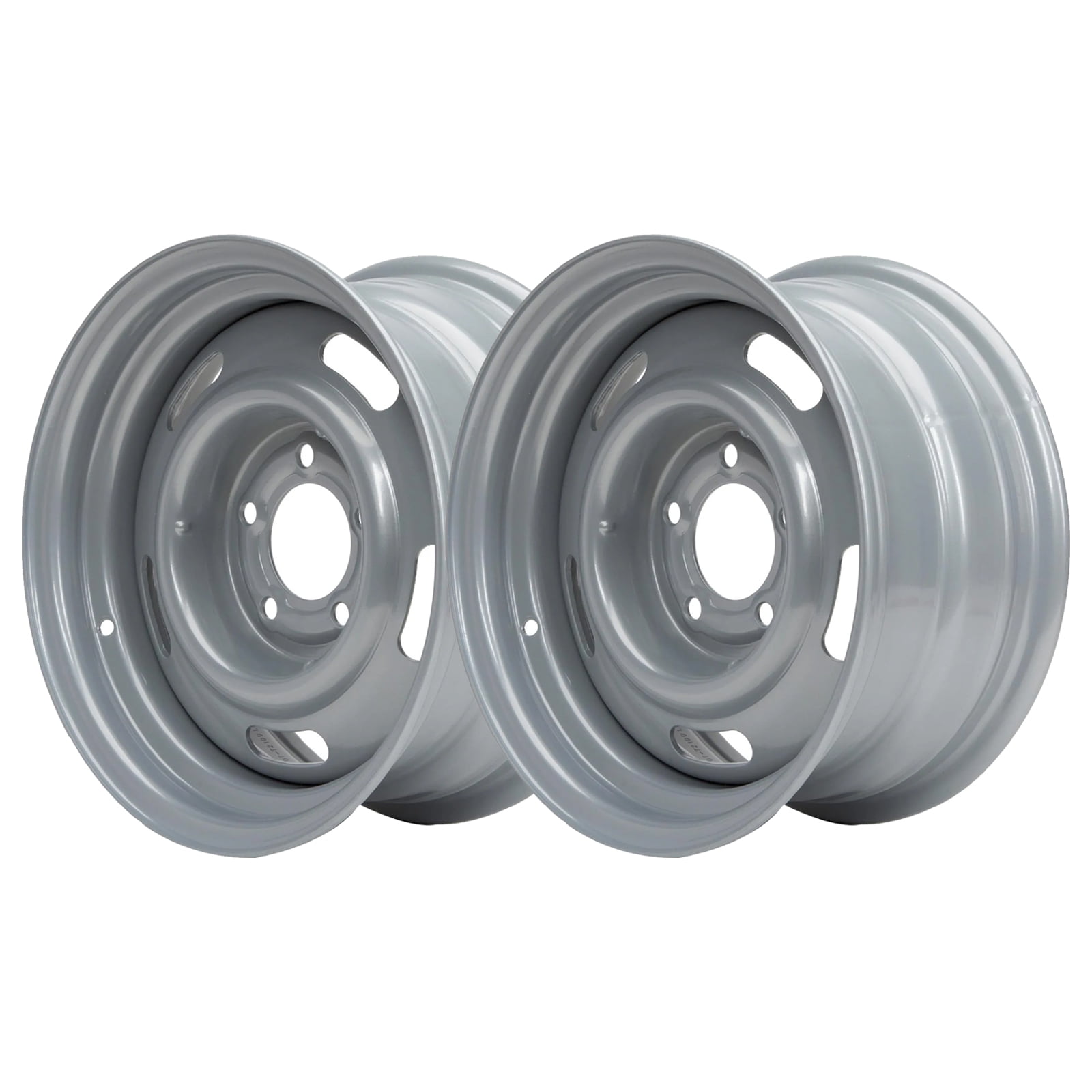 Speedway Motors Steel 15" Rim 15x7 Inch 5 Lug Gloss Silver, 2 Pack ...
