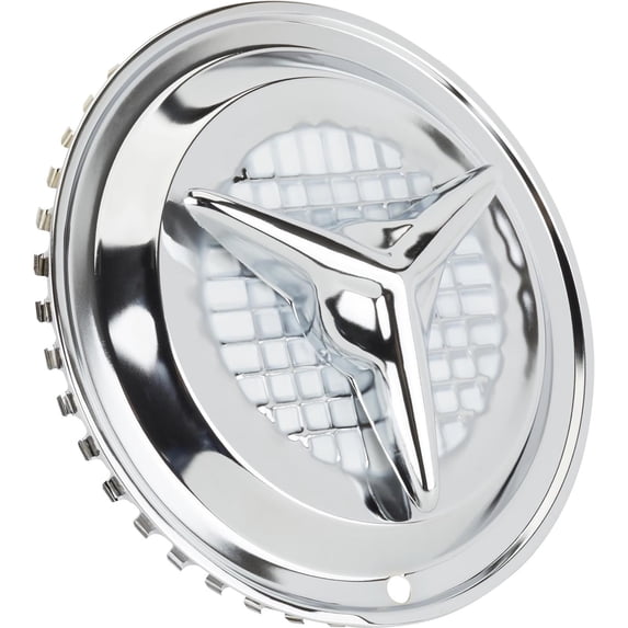 Speedway Motors Tri-Bar Spinner Style 15 Inch Wheel Cover, Chrome Steel ...