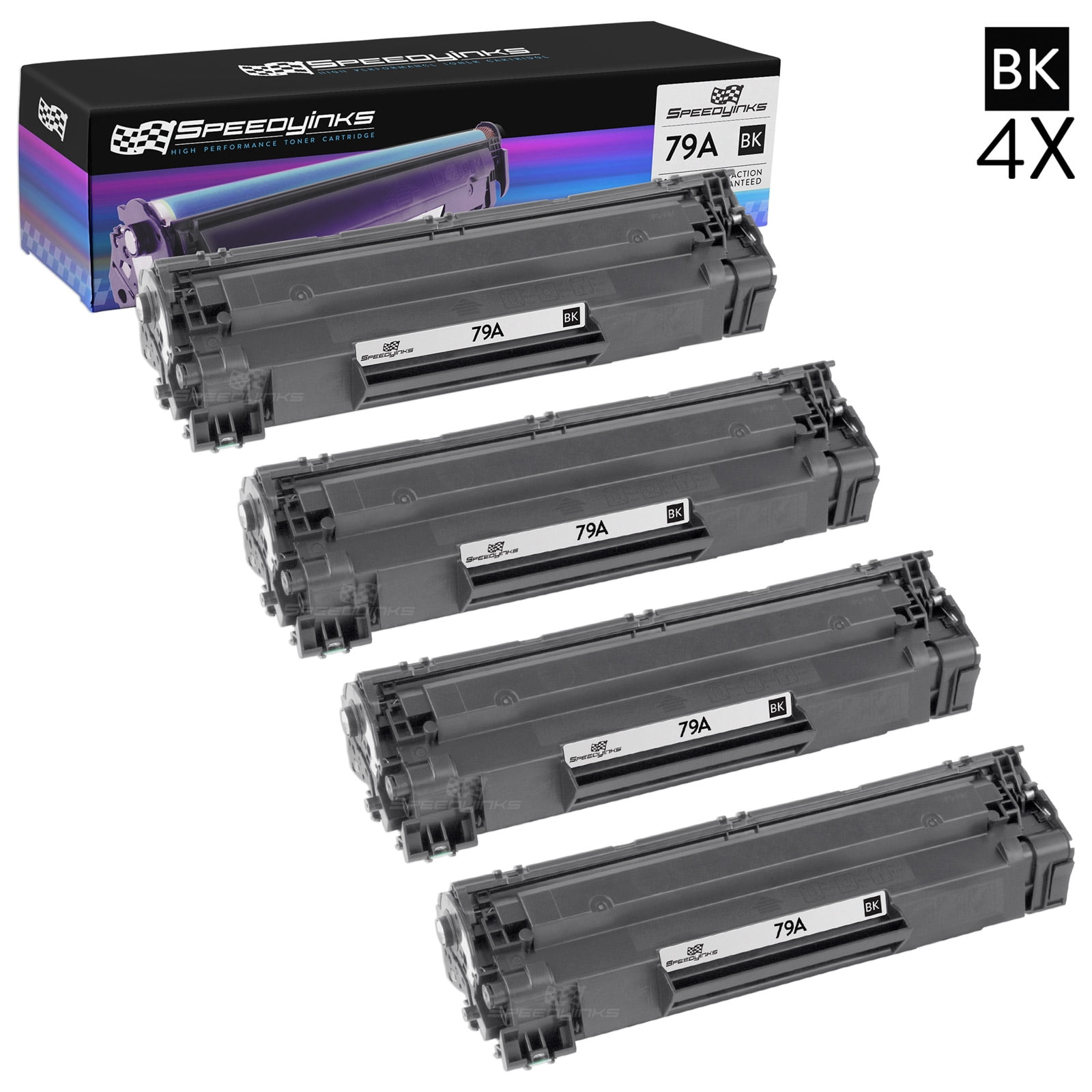 Speedy Compatible Toner Cartridge Replacement for HP 79A (Black, 4-Pack ...