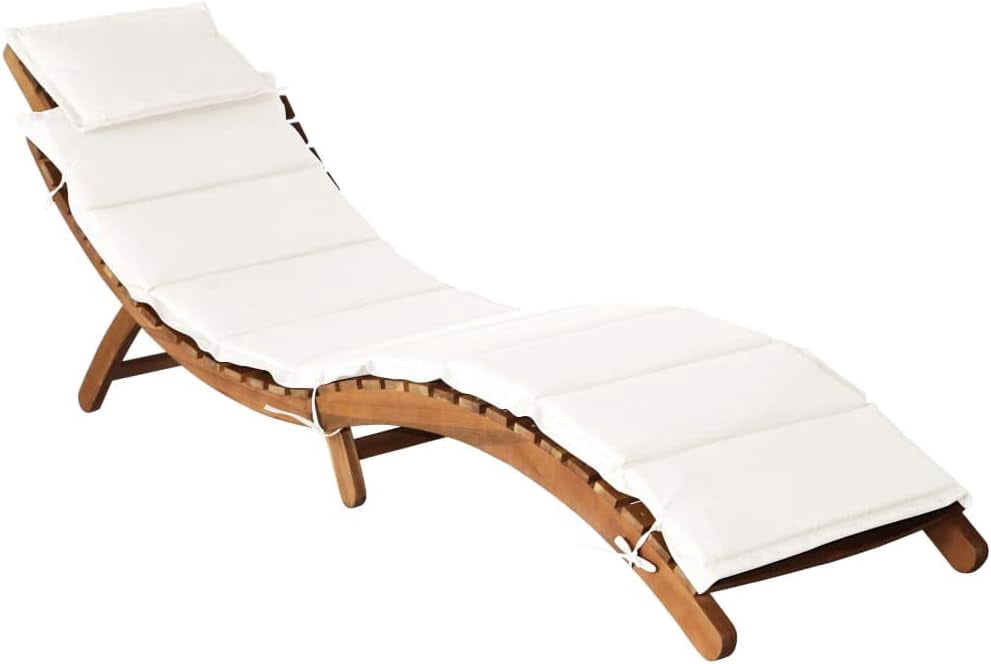 (Speedy Deliveries) Outdoor Chaise Lounge in Weatherproof Acacia Wood ...