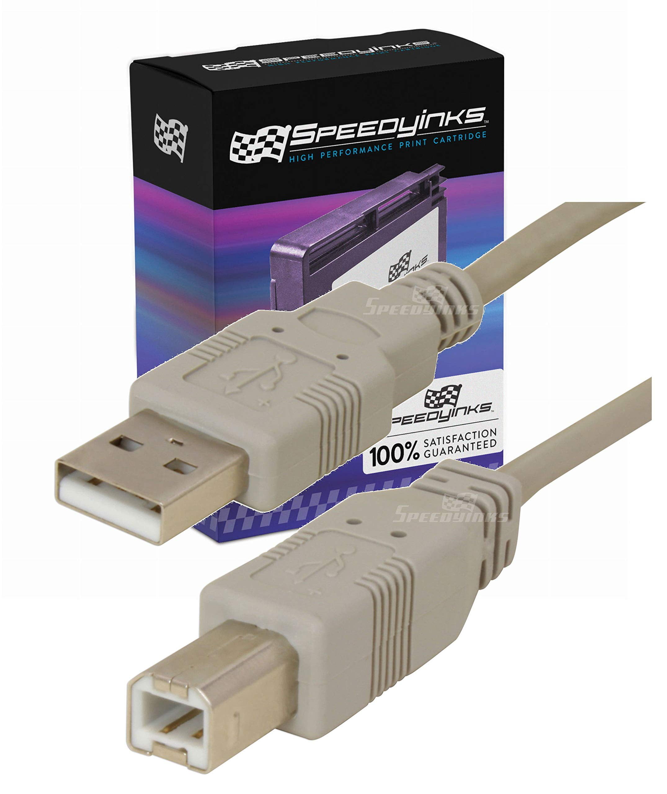 Speedy Inks 10ft USB 2.0 Data Transfer Cable - Type A to B (Beige ...