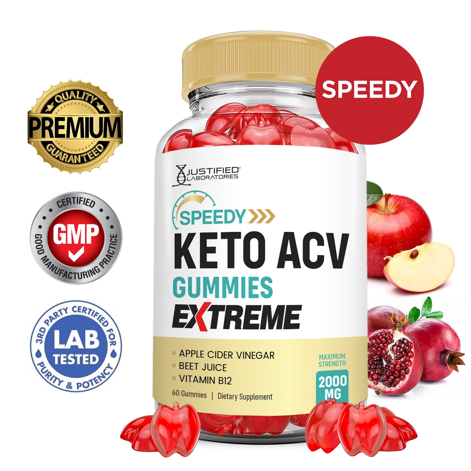 Speedy Keto Extreme 2000mg ACV Dietary Gummies, 60 Count - Walmart.com