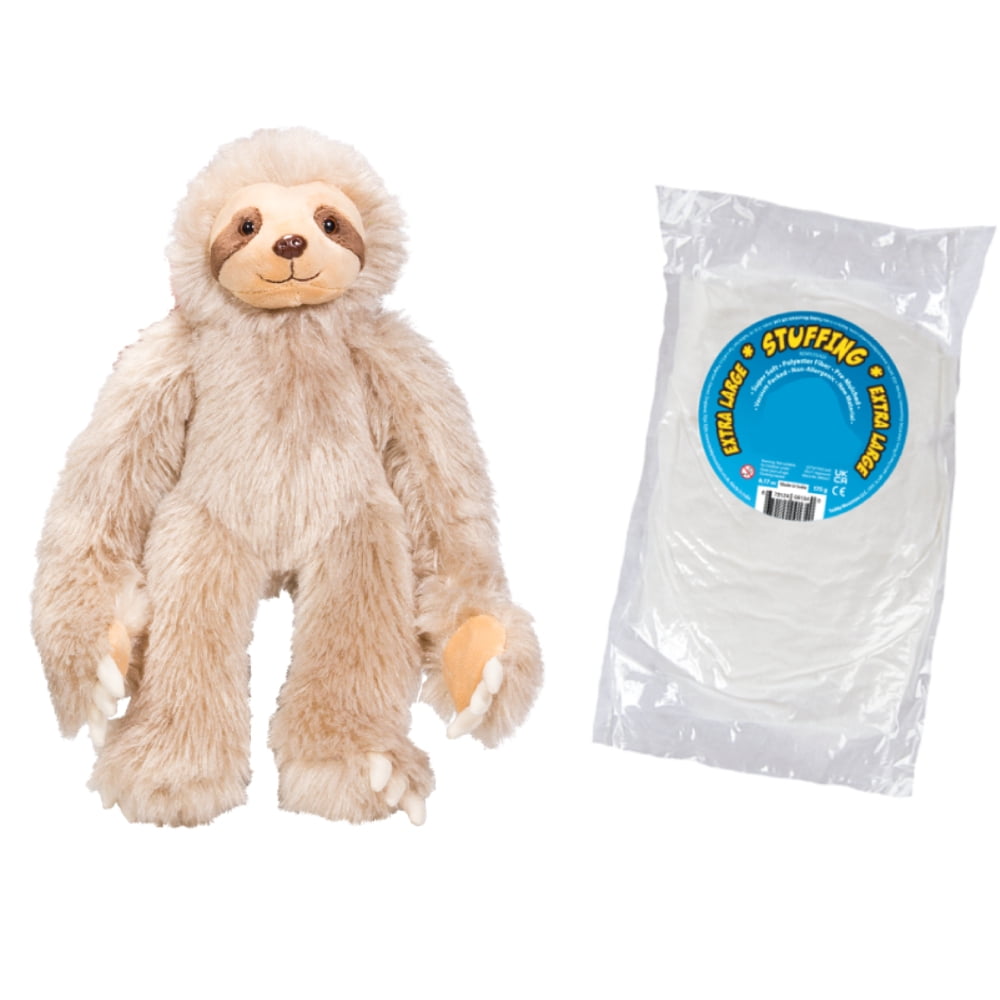 Plush Gear Speedy the Sloth 16" Stuffed Animal with DIY Stuffing Kit ...
