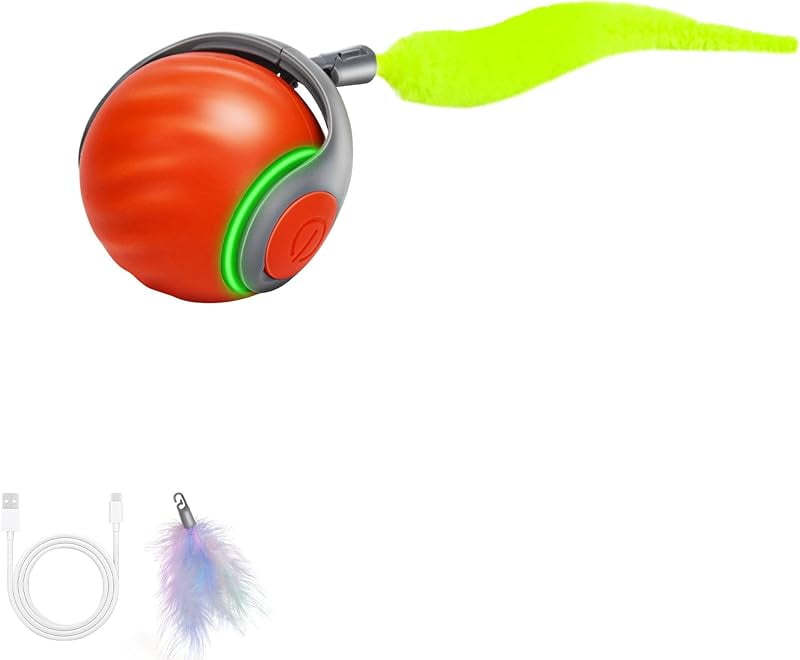 Speedy Tail 2.0 Interactive Cat Toy – Smart Self-Rolling Cat Ball with ...