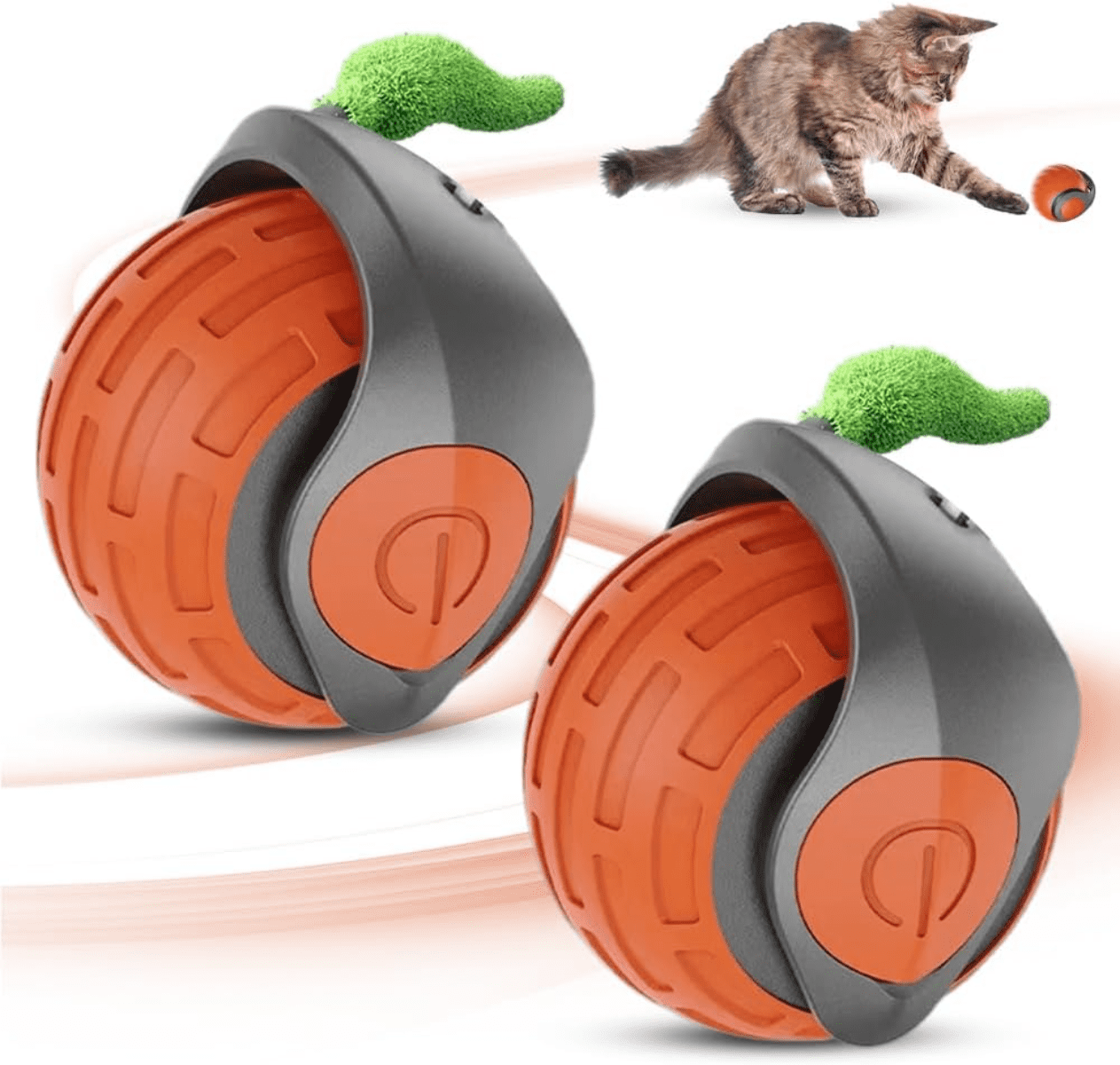Speedy Tail 2.0, Speedy Tail Cat Toy, Interactive Cat Ball Toy, Automatic Moving Cat Toy Ball ...