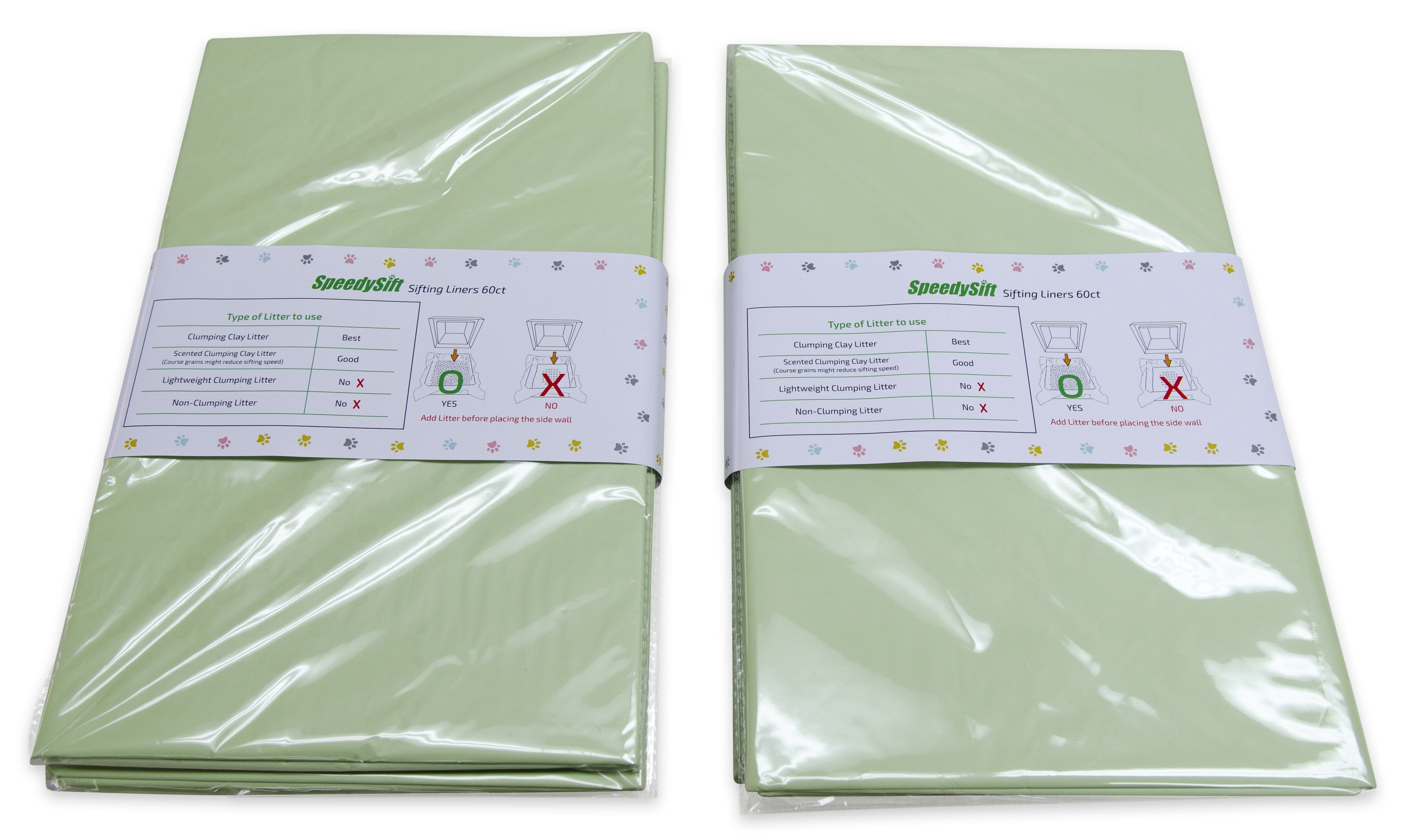 SpeedySift Sifting Liner Refill Pack, 56 Counts, Cat Litter Disposal ...