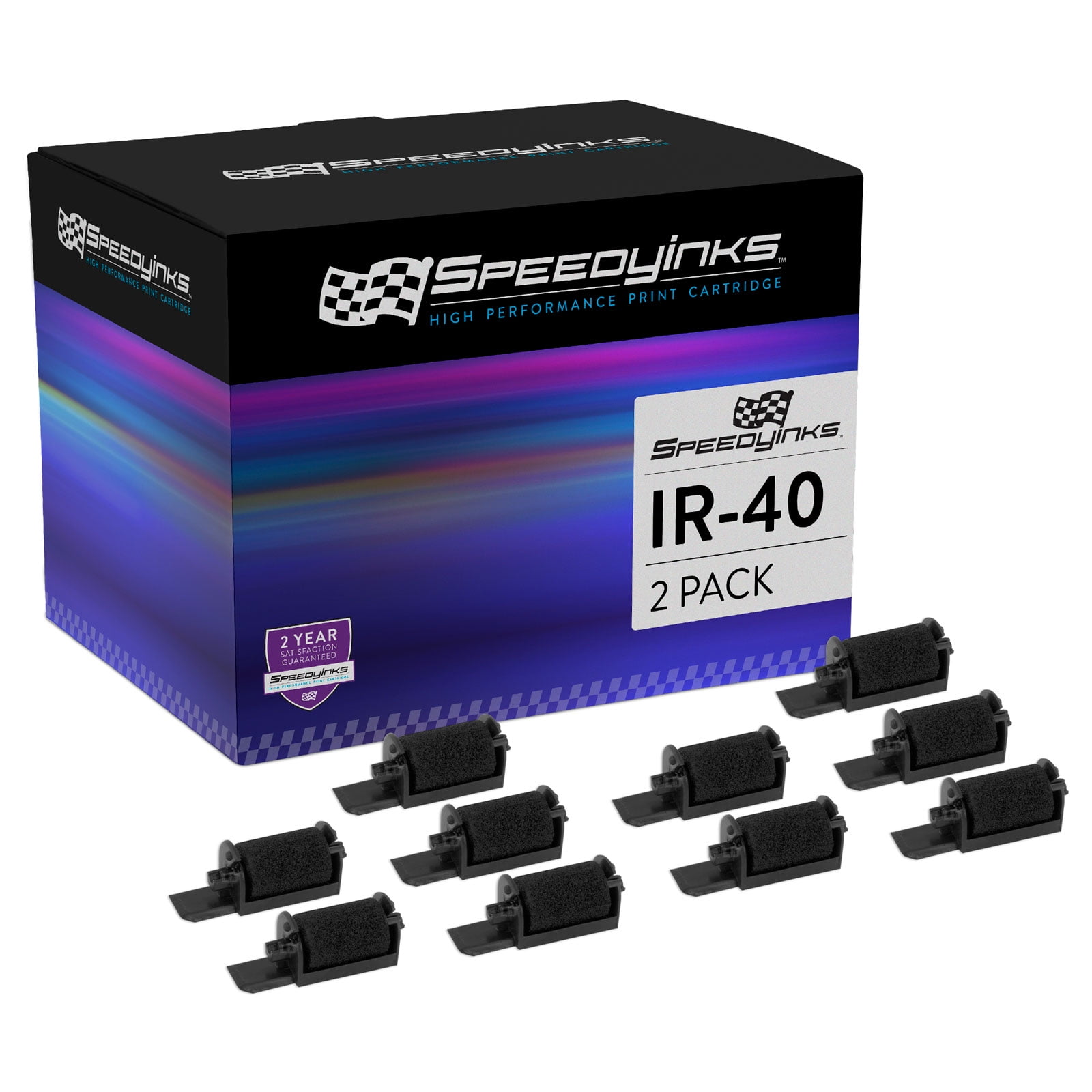 Speedyinks Compatible Ink Roller Replacement for IR-40 CP-16 (Black, 10 ...