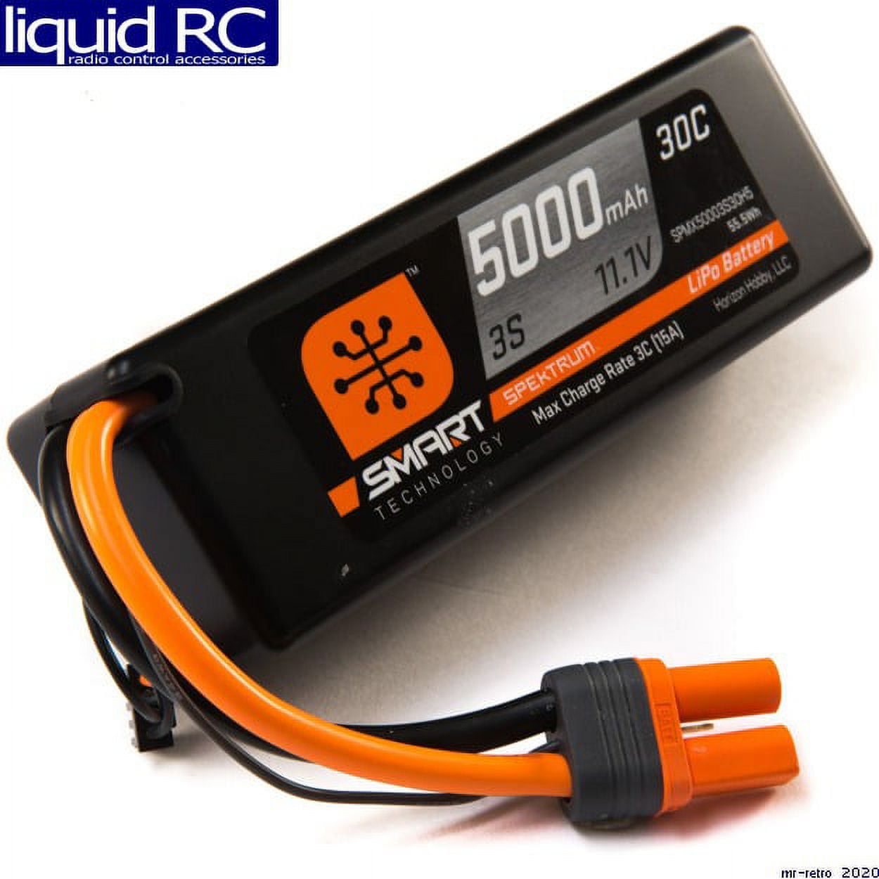 Spektrum X50003S30H5 5000mah 3S 11.1V Smart LiPo 30C; Hardcase IC5 - Walmart.com