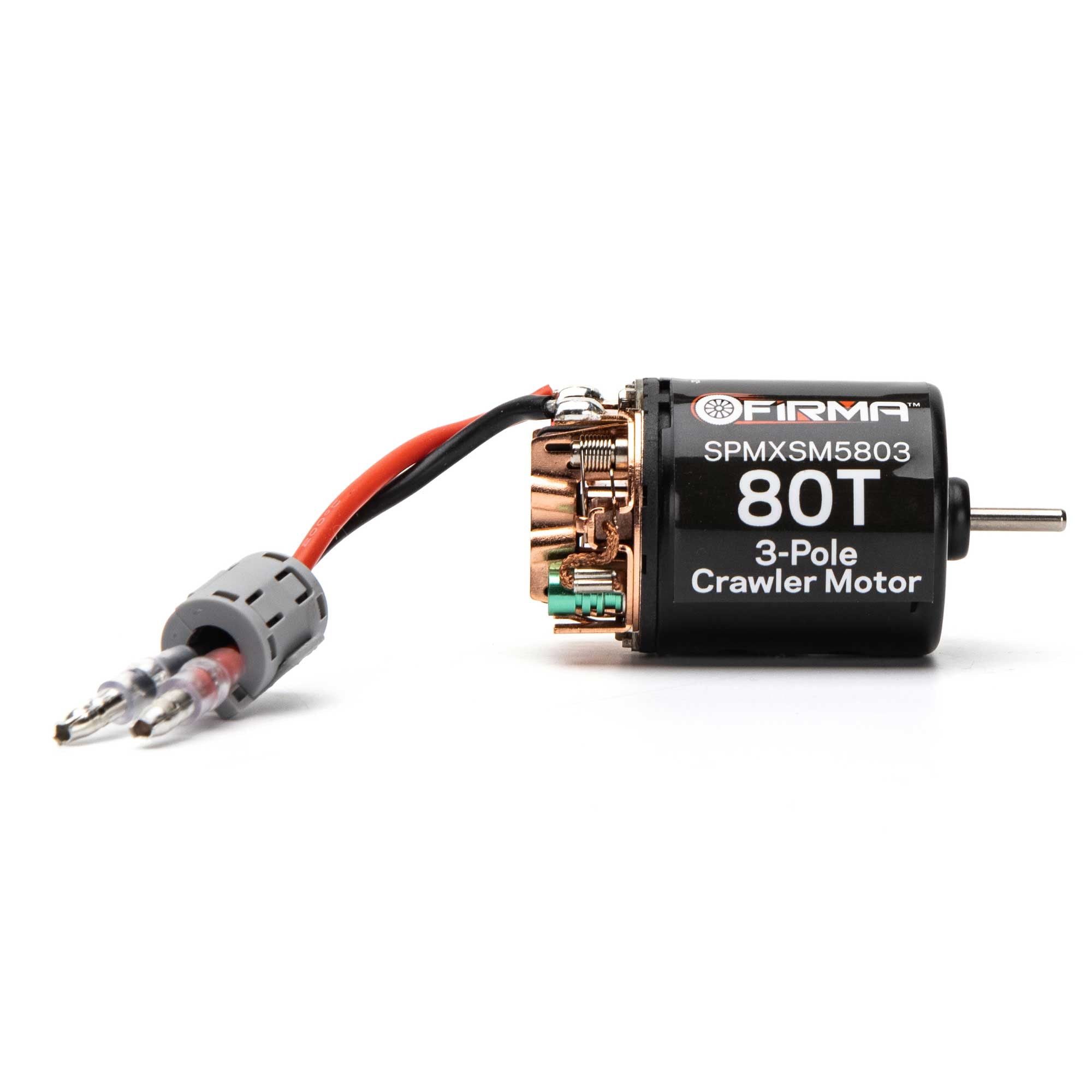 Spektrum Accessories Firma 80T Rebuildable 3 Pole Brushed Crawler Motor ...