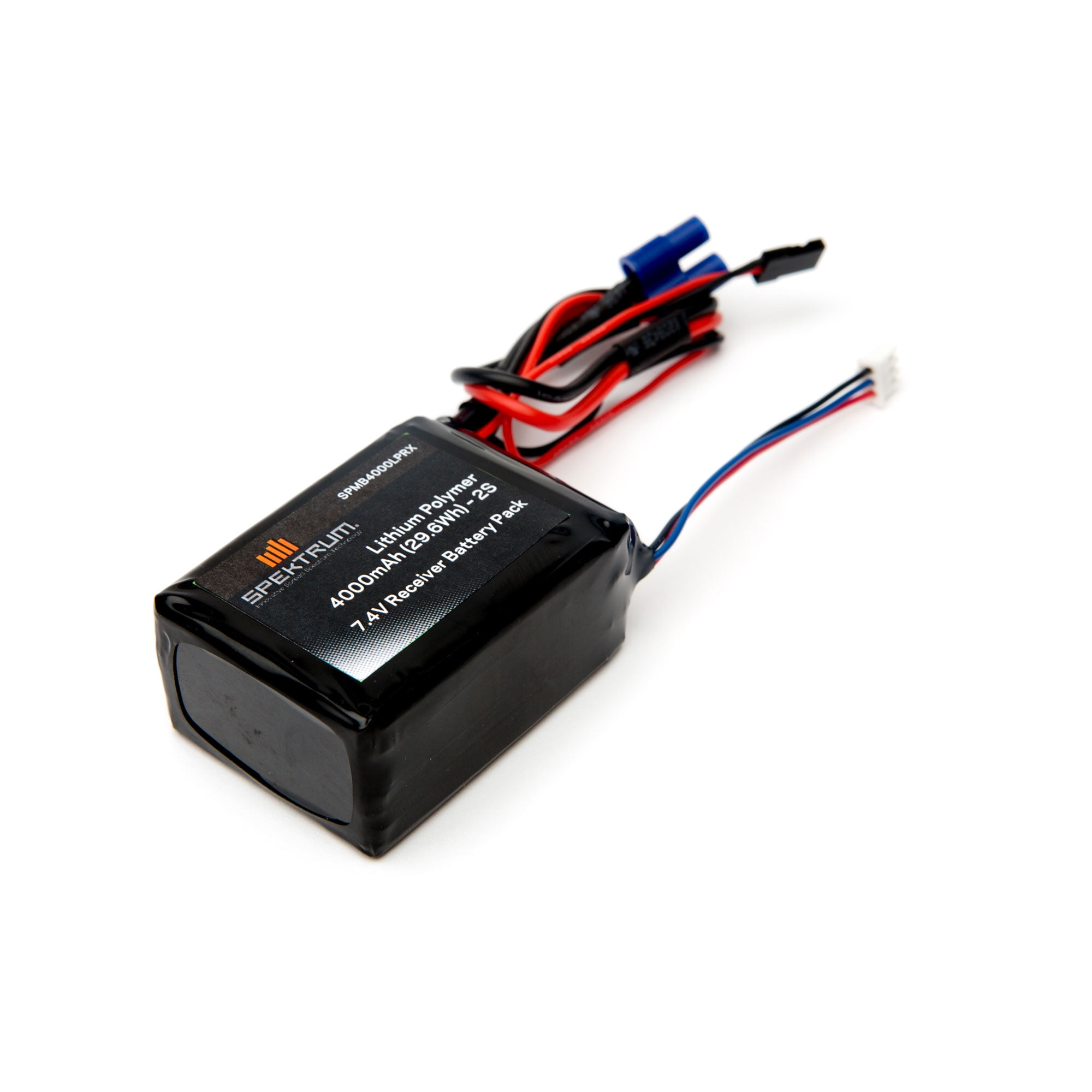 Spektrum 4000mAh 2S 7.4V LiPo Receiver Battery SPMB4000LPRX - Walmart.com