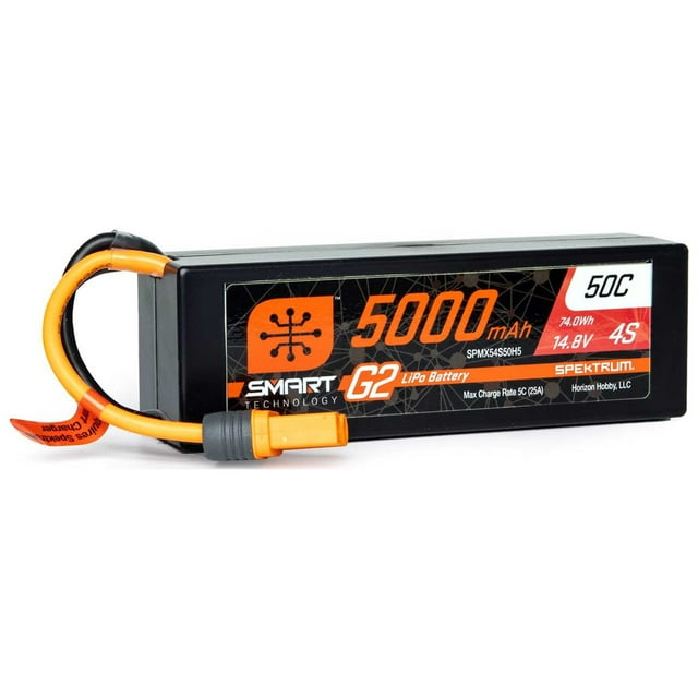 Spektrum 5000mAh 4S 14.8V Smart G2 LiPo Battery - Walmart.com Spektrum 5000mAh 4S 14.8V Smart G2 LiPo Battery - Walmart.com