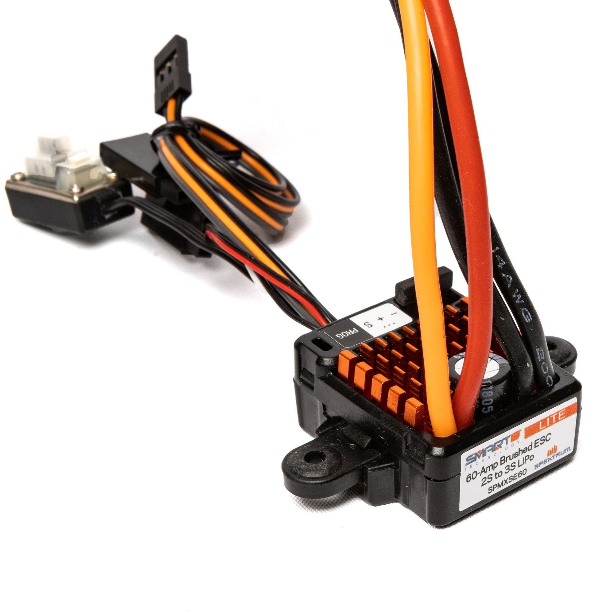 Spektrum SMART FIRMA 60A Lite Smart WP Brushed ESC SPMXSE60 Car Speed ...