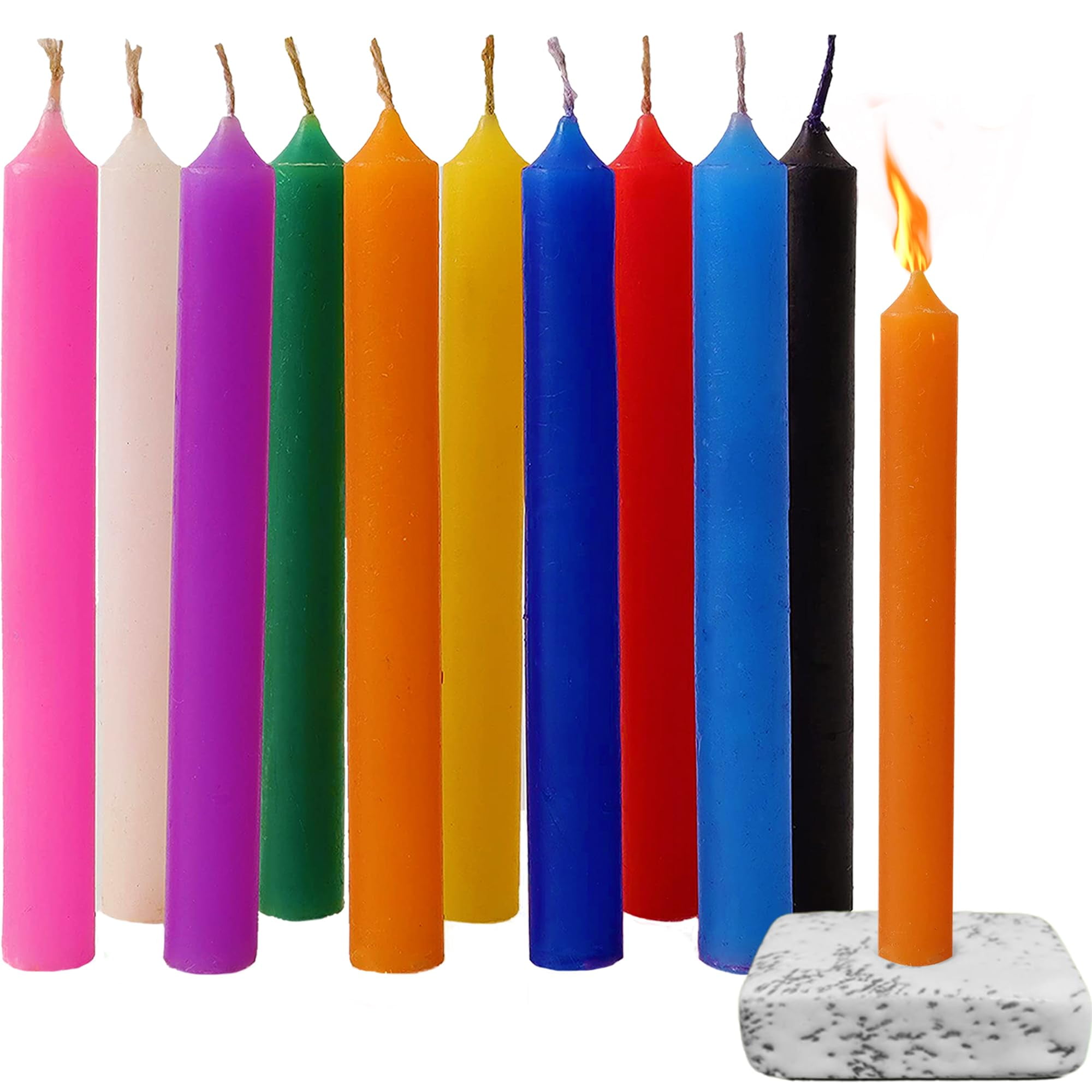Spell Candles - Chime Ritual Candles Assorted Colored Mini Taper ...