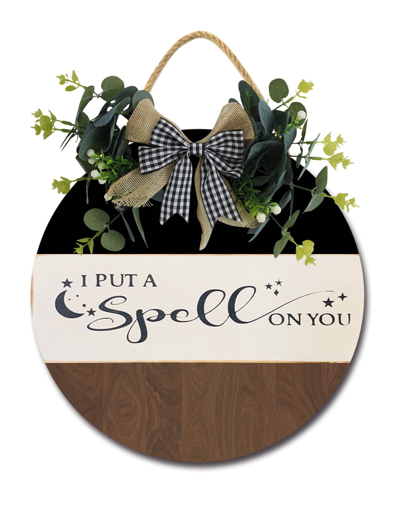 Spell On You Front Door Sign Funny Wreaths Hanging Wooden Plaque ...