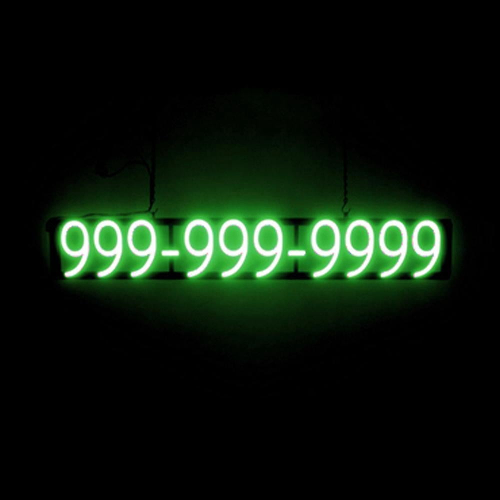 SpellBrite 10 Digit PHONE NUMBER Neon-LED Sign for Business. 41.5" x 6. ...