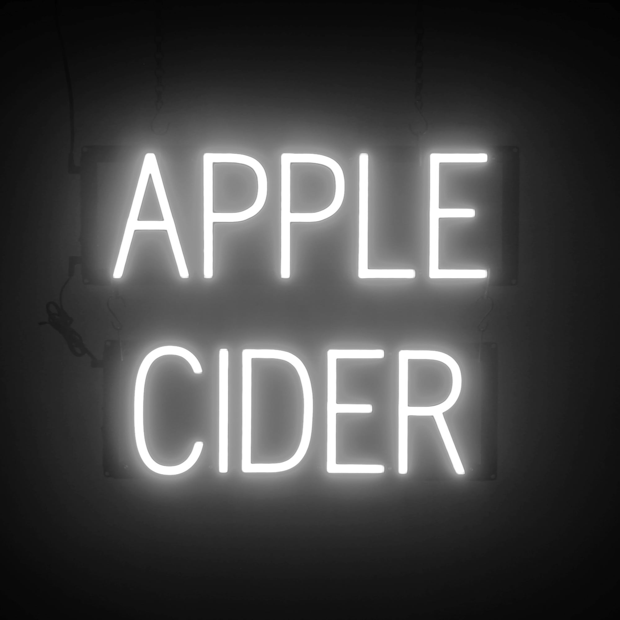 SpellBrite APPLE CIDER LED Sign for Business. 19.5" x 15.0" White APPLE ...