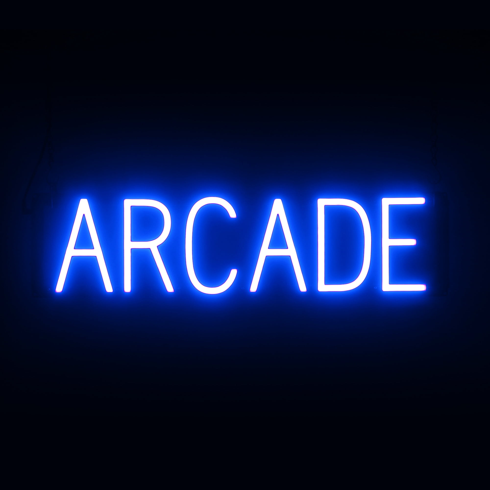 SpellBrite ARCADE LED Sign for Business. 24.8" x 6.3" Blue ARCADE Sign ...