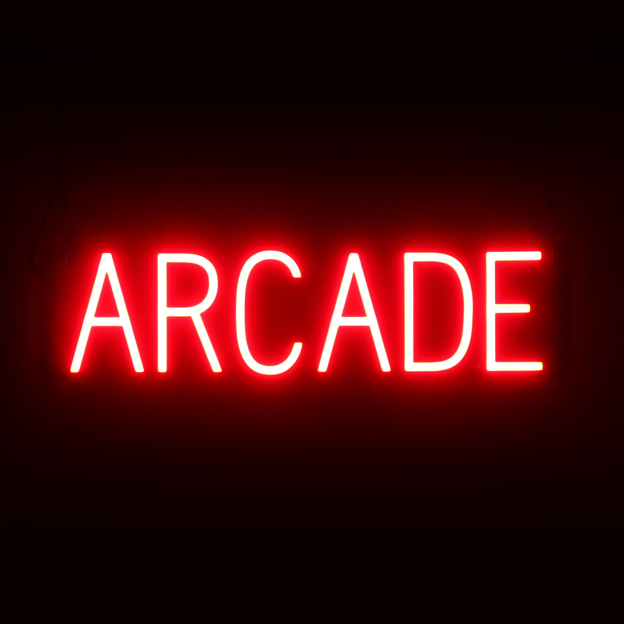 SpellBrite ARCADE LED Sign for Business. 24.8" x 6.3" Red ARCADE Sign ...
