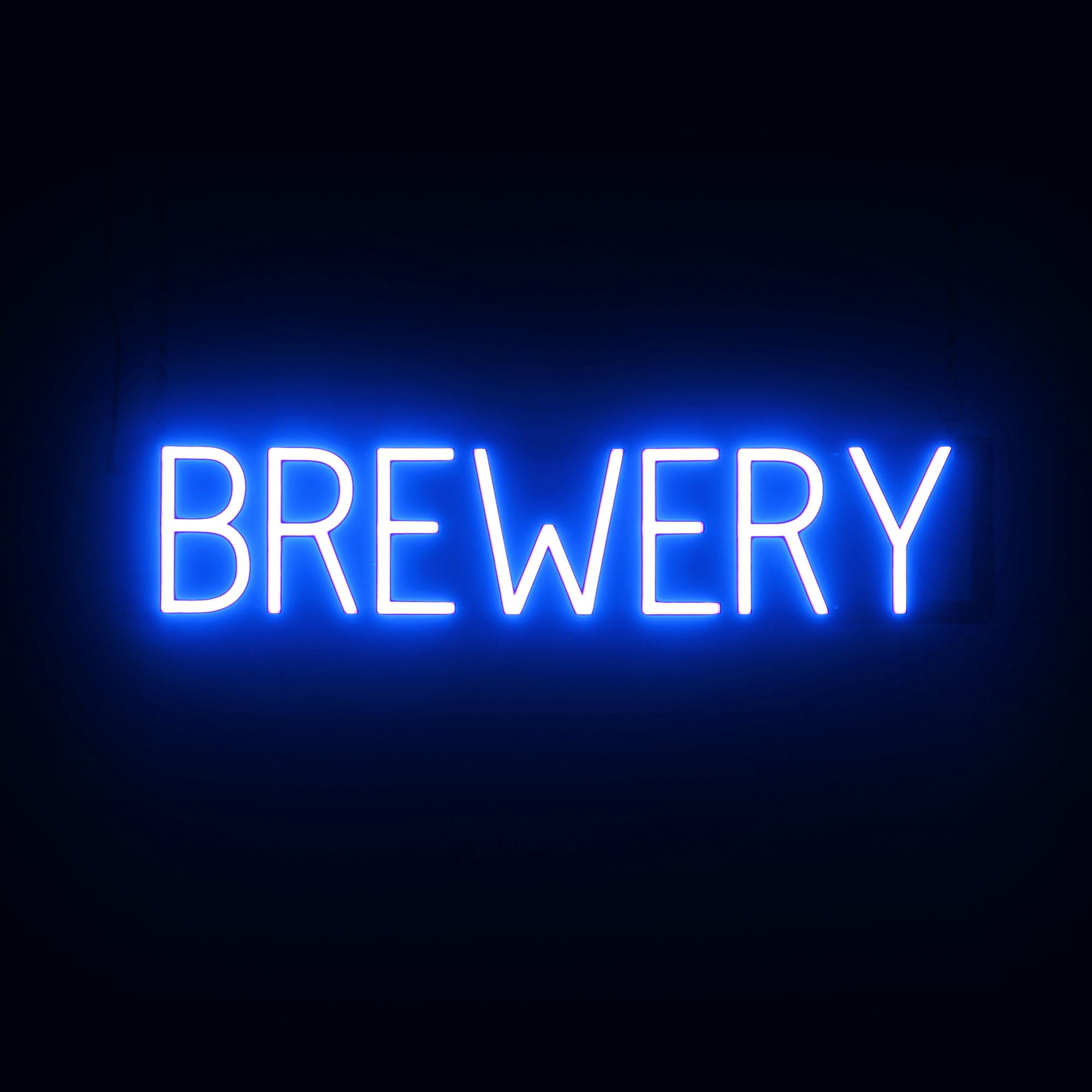 SpellBrite BREWERY LED Sign for Business. 29.1" x 6.3" Blue BREWERY ...